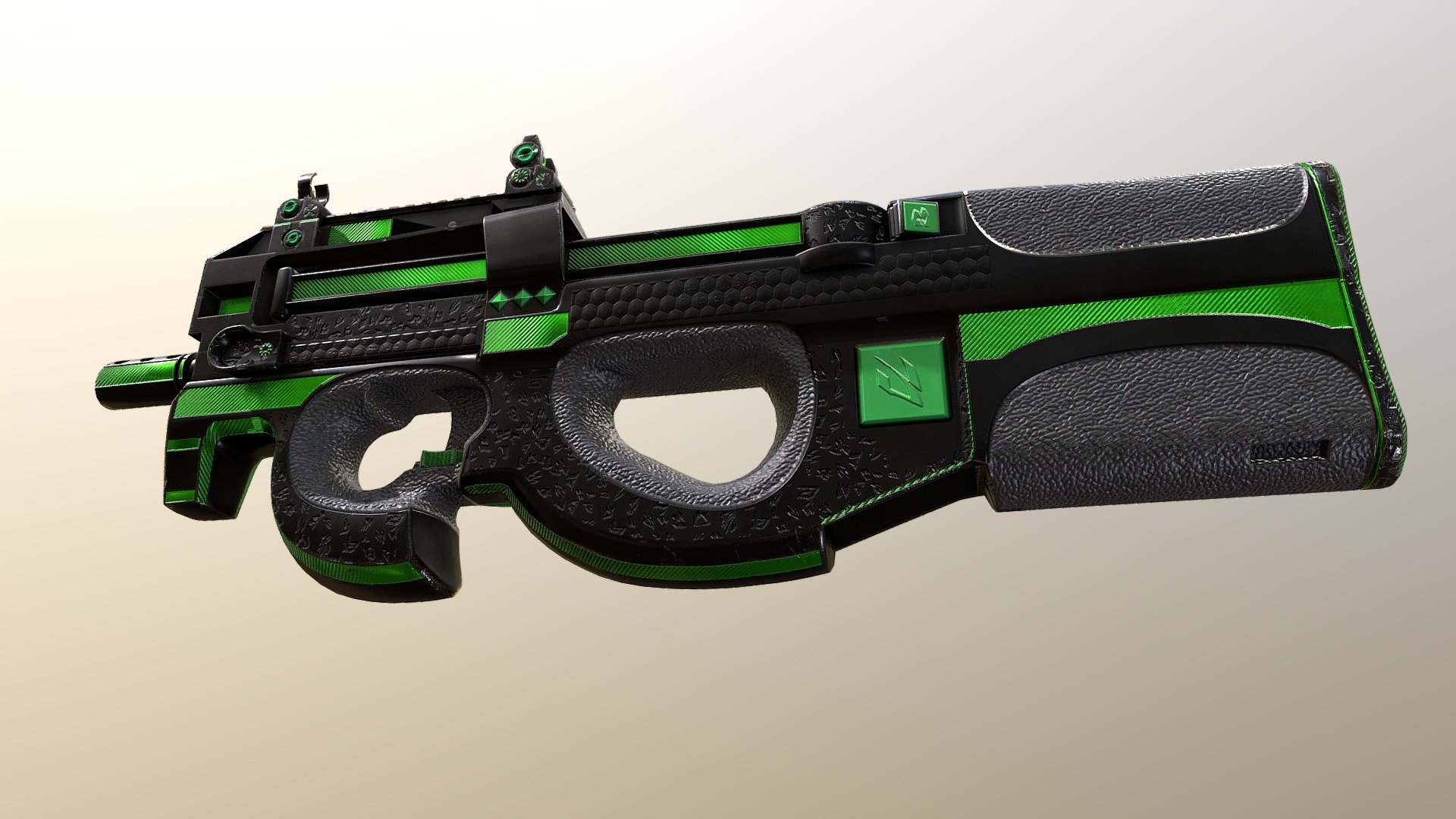 P90 Green - 3D model by Gildmai [b888b95] - Sketchfab