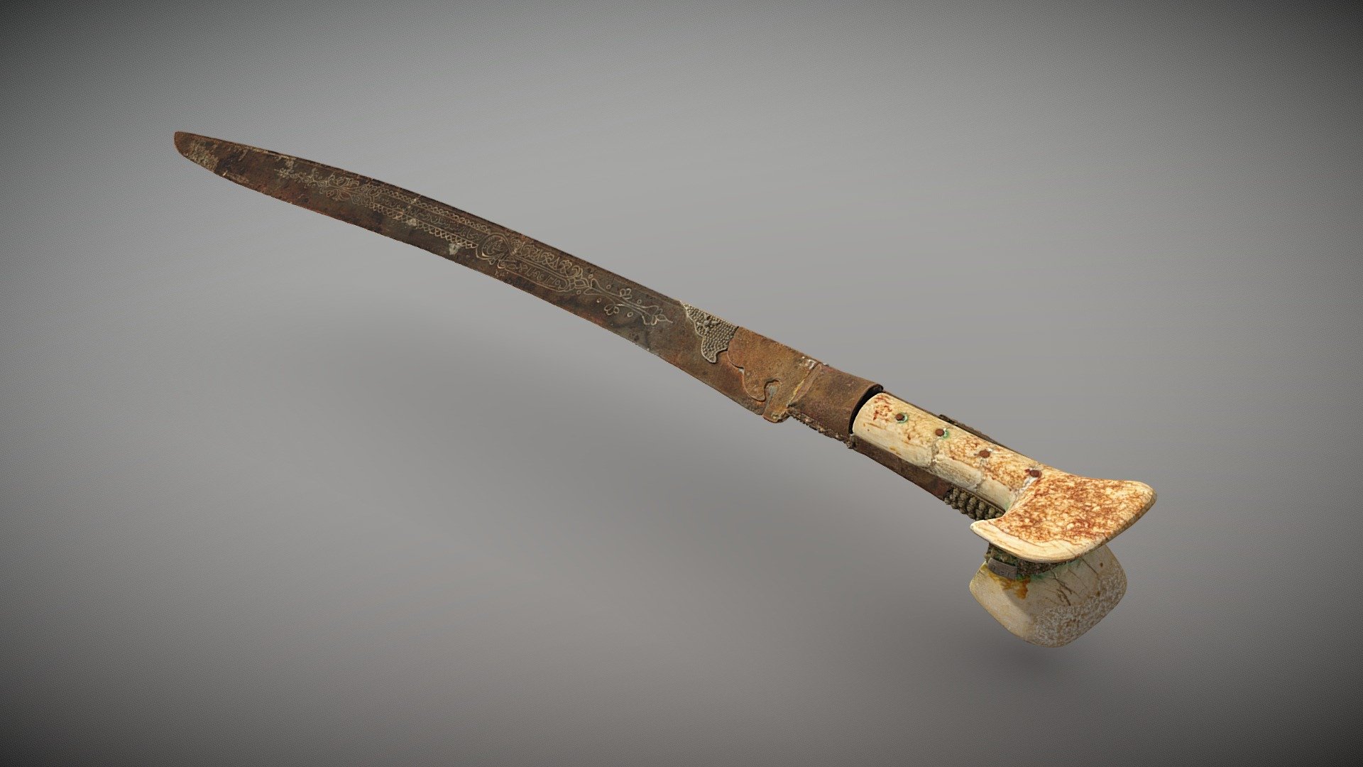Jatagan - Turcja XVIII/XIX - 3D model by krayczek [b889b24] - Sketchfab