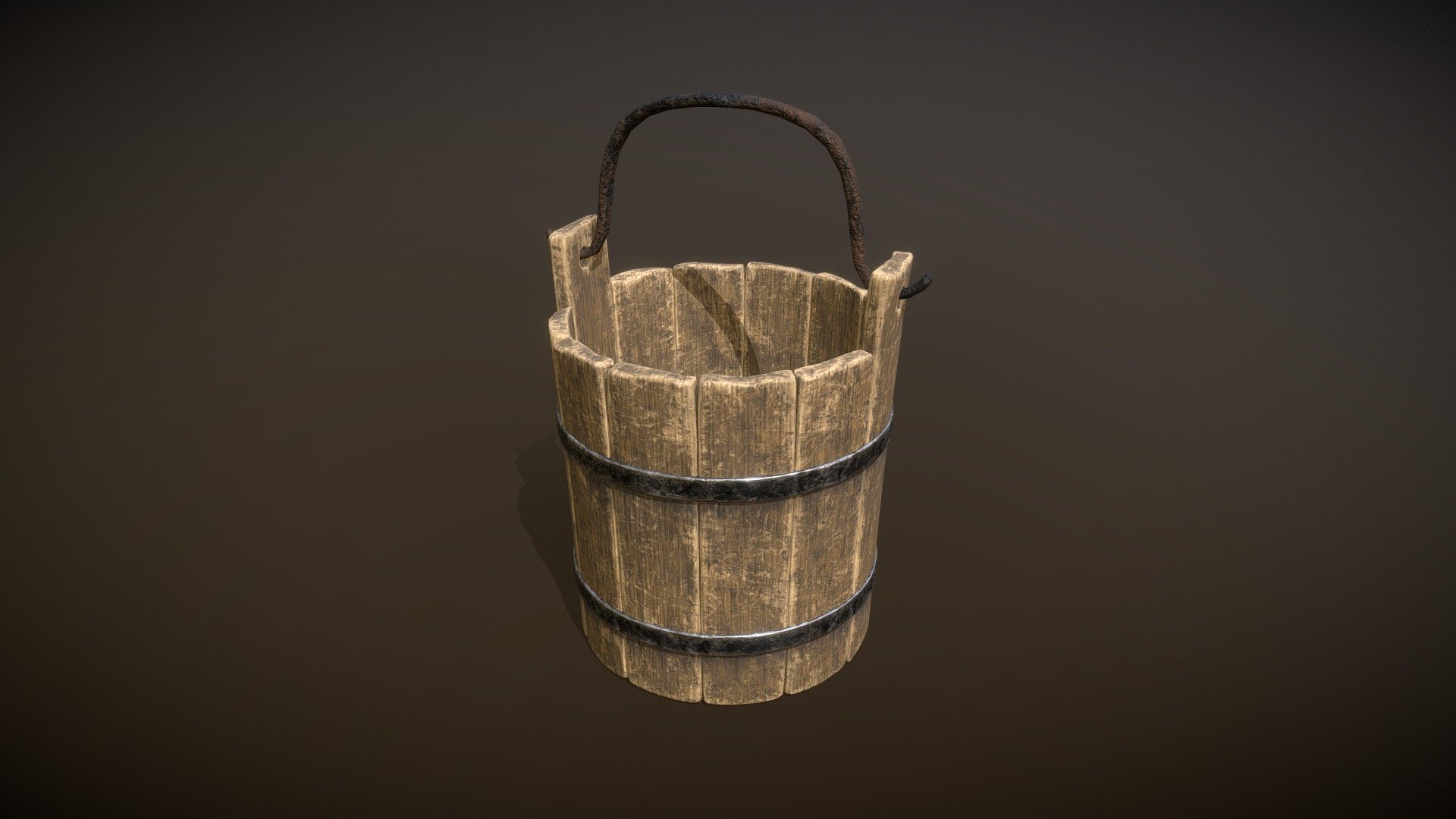 Old Wooden Bucket - 3D model by CSJ STUDIO (@csjstudio) [b89399f ...