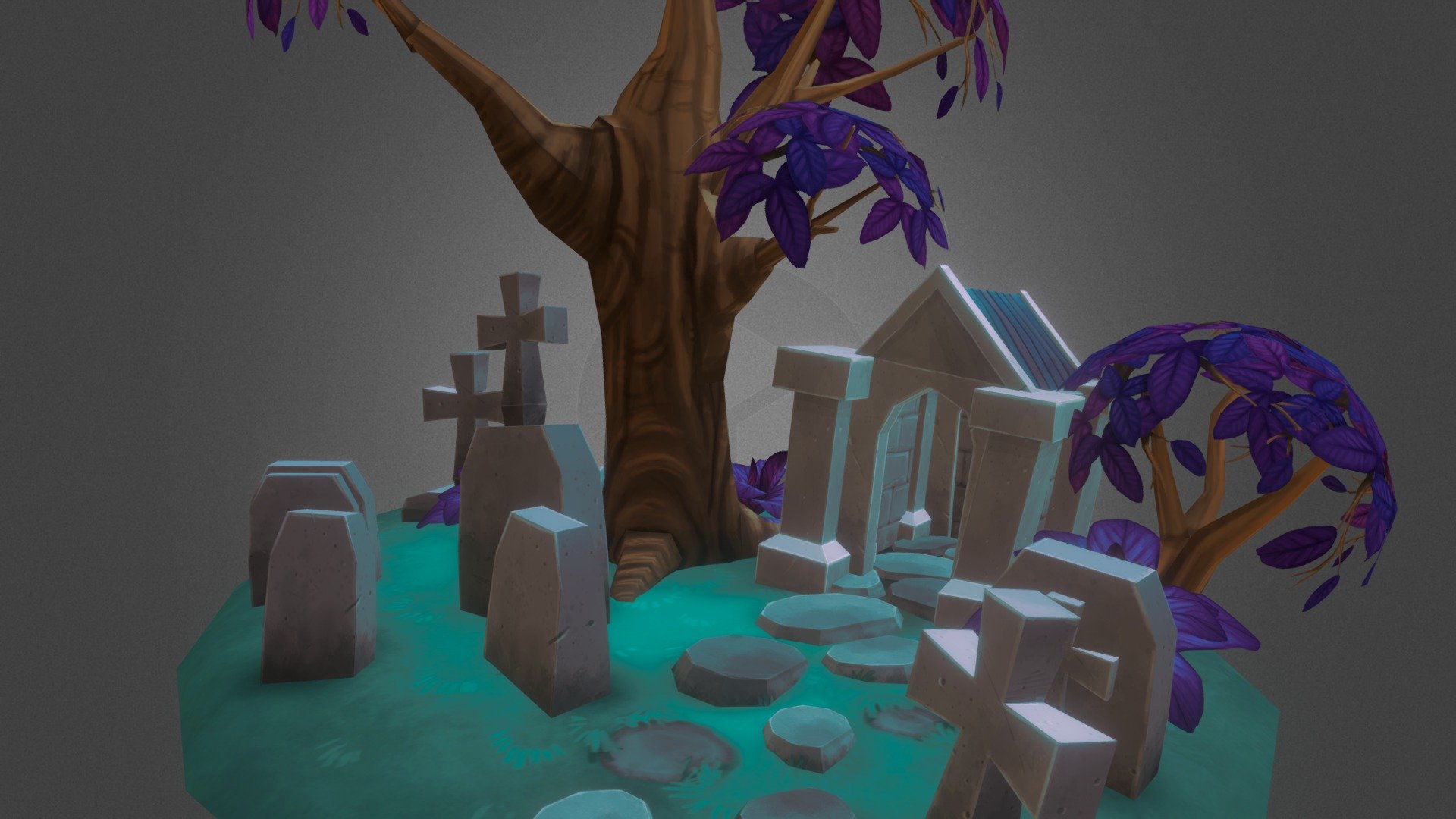 Graveyard - 3D model by apielotje [b894dee] - Sketchfab