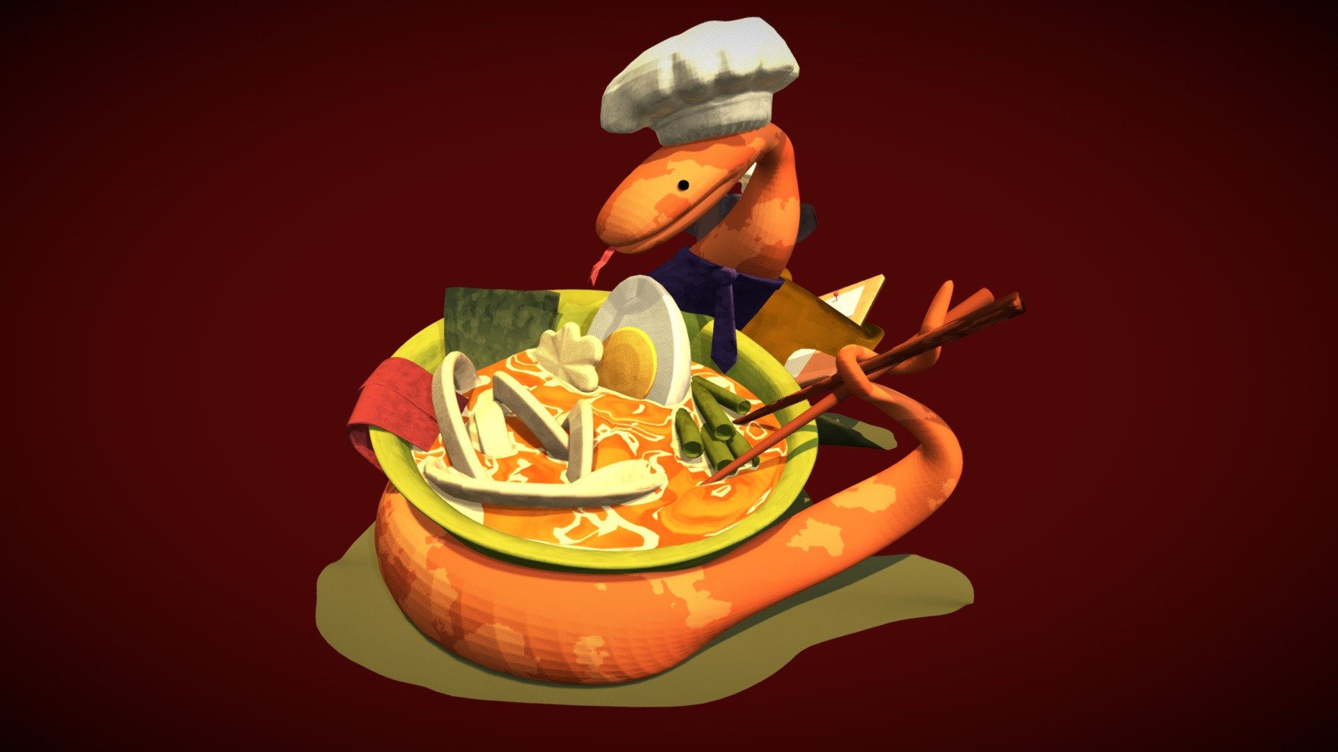 Snake and Mouse - Download Free 3D model by kaoro (@alya ...