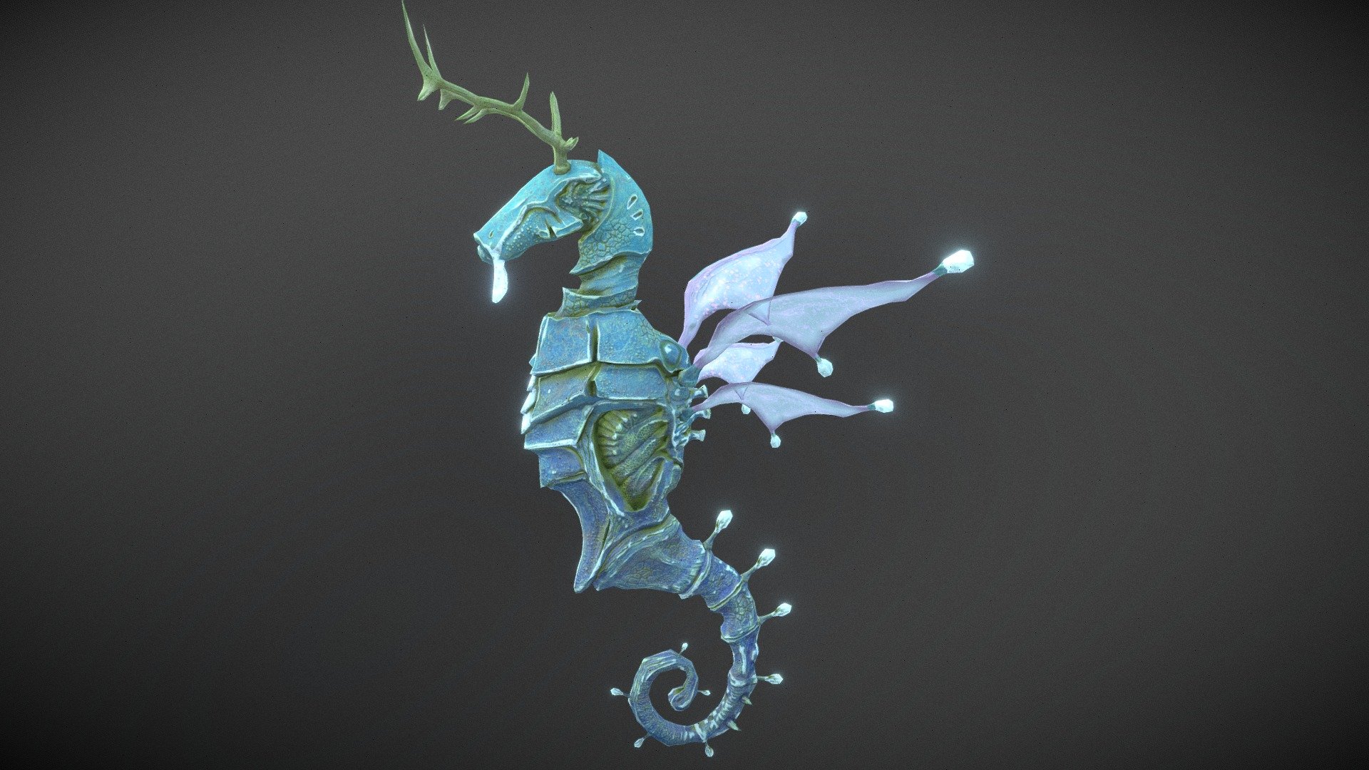Stylized_Sea horse - 3D model by HuyTrinh [b8a1700] - Sketchfab