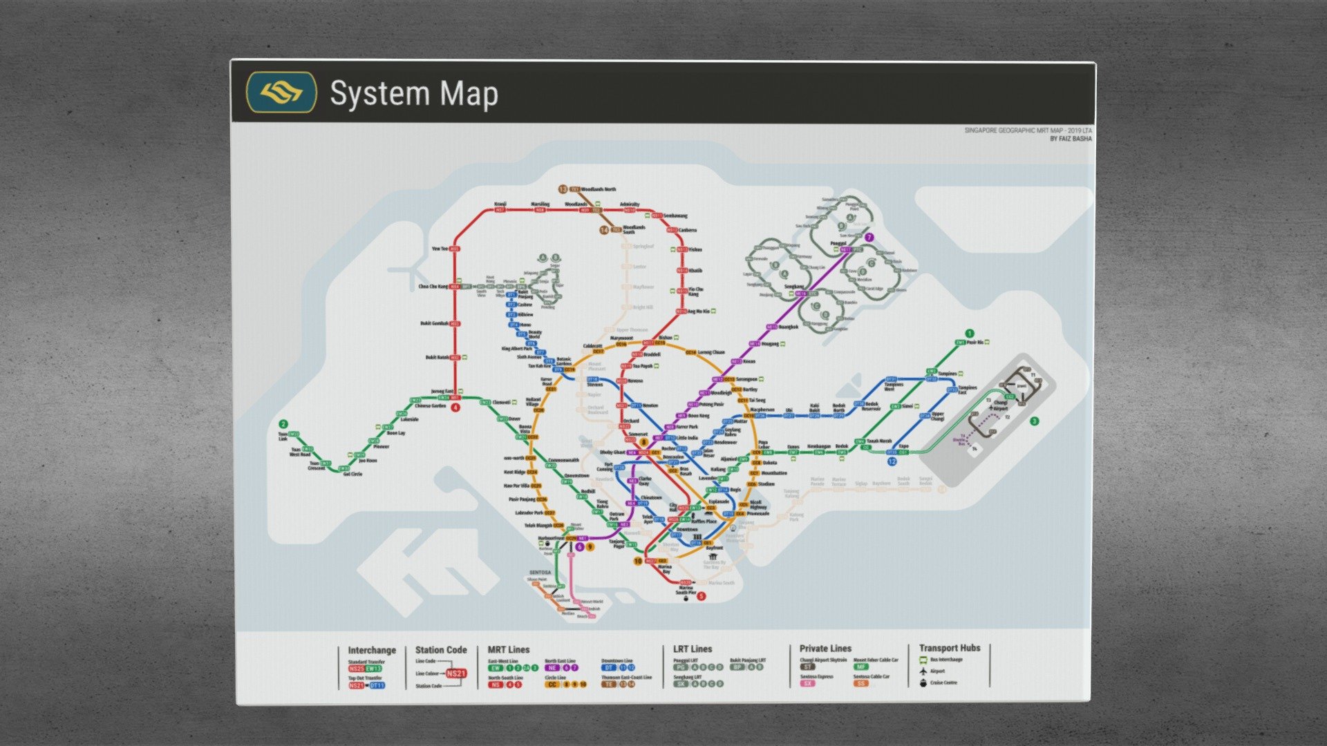 POSTOBOY 18x24 2020 LTA SINGAPORE SYSTEM MAP - Download Free 3D model ...