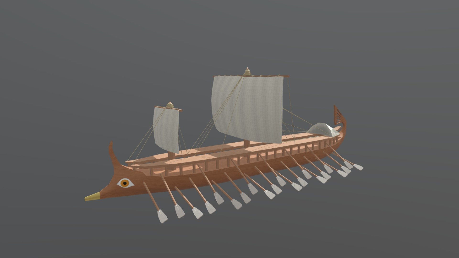Greek Trireme - 3D model by Jamwhl (@Jmew0v0) [b8a38f7] - Sketchfab