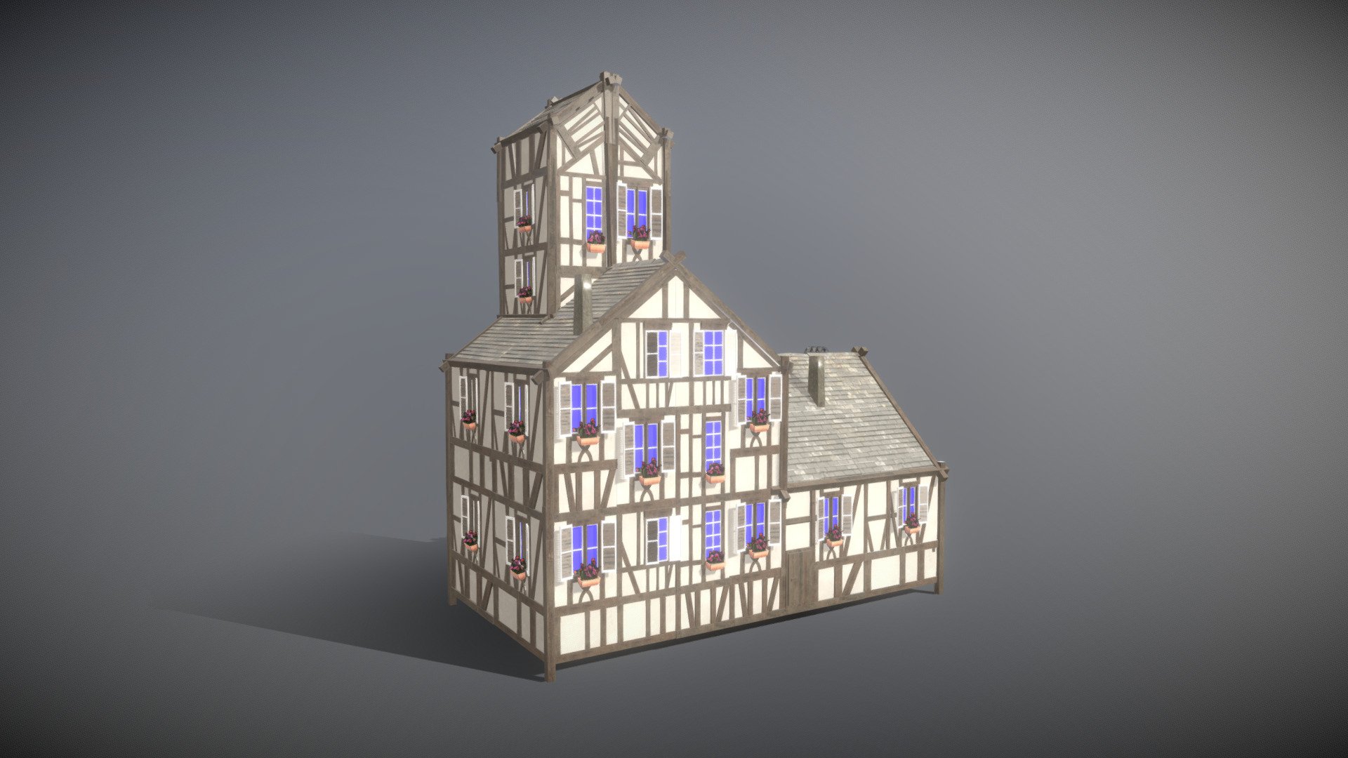 Timbered Mansion house - Buy Royalty Free 3D model by Dominic Baker ...