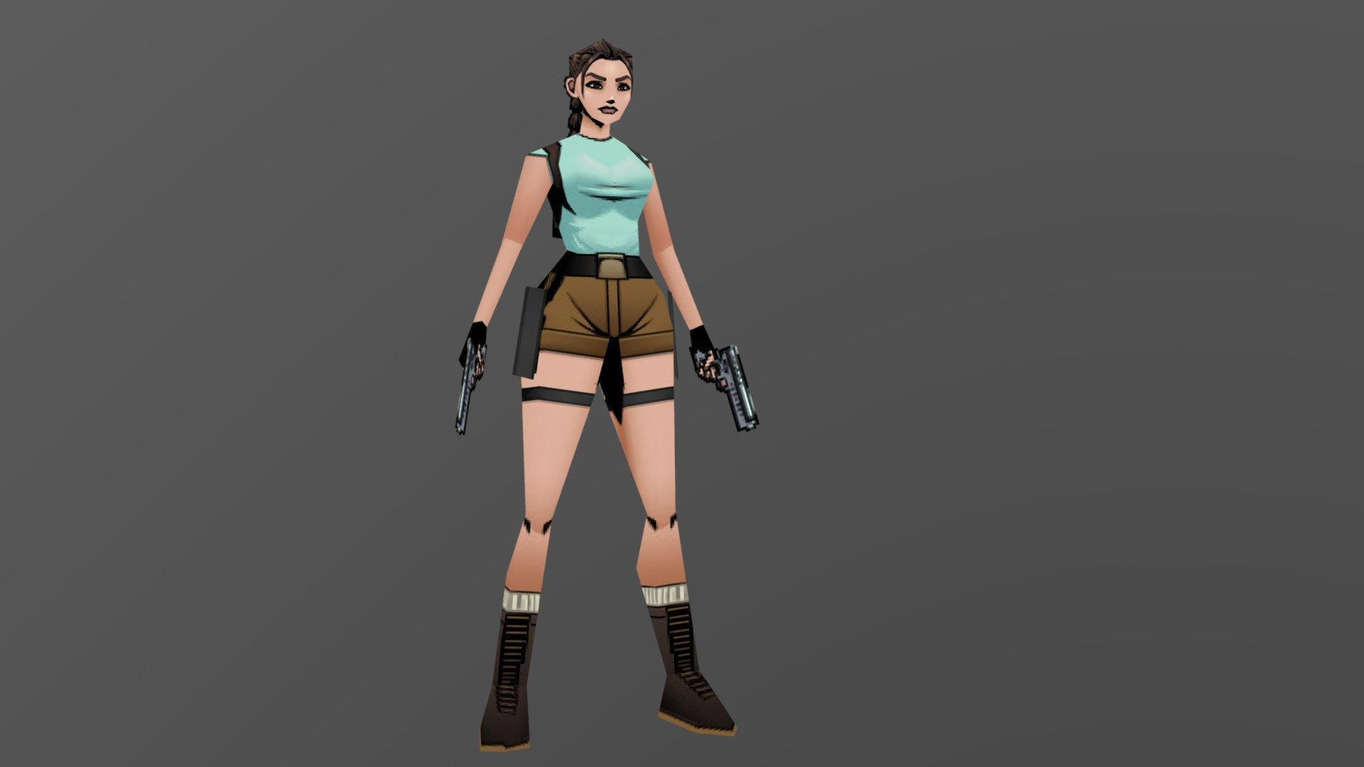 Lara Croft - Low Poly (256fes) - 3D model by Stivn 3D (@stivnworks) [b8a5db7] - Sketchfab