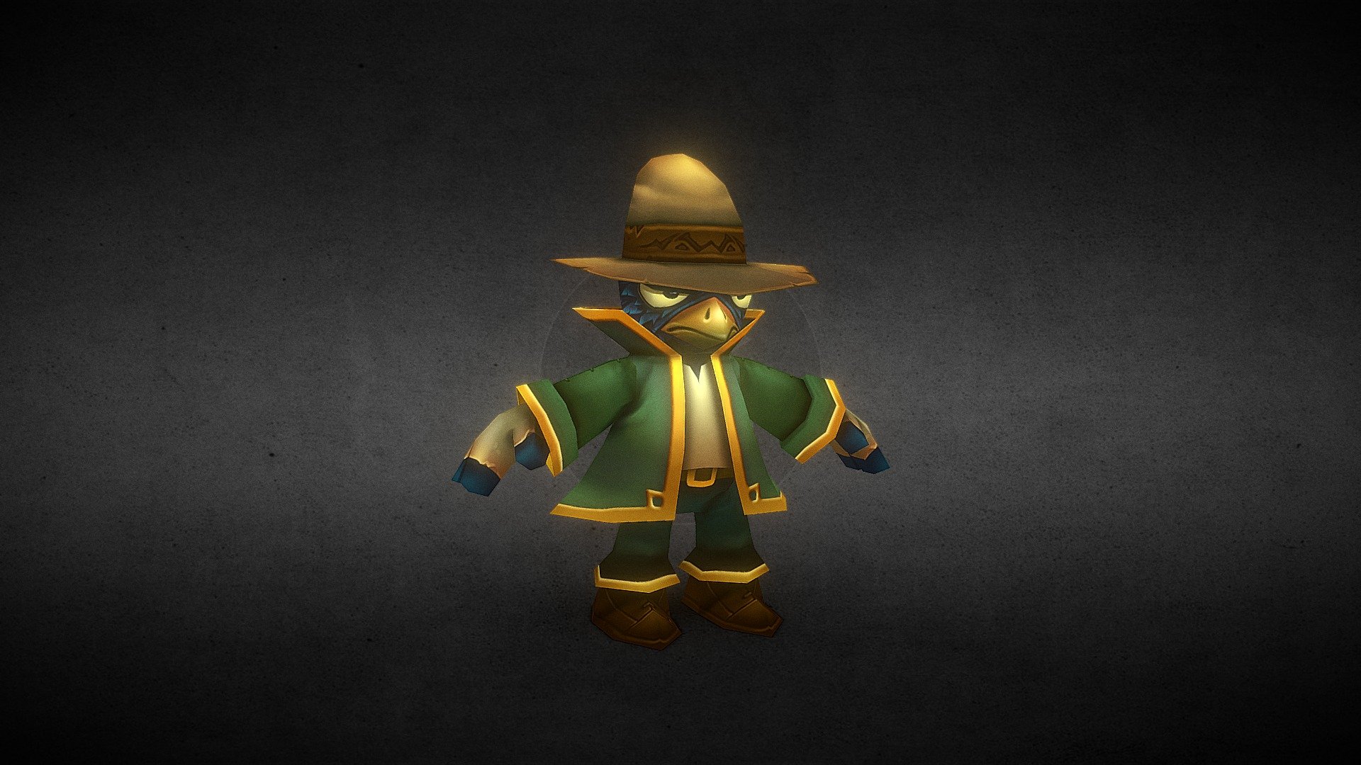 Wizard Crow - 3D model by yerogrill [b8a9265] - Sketchfab