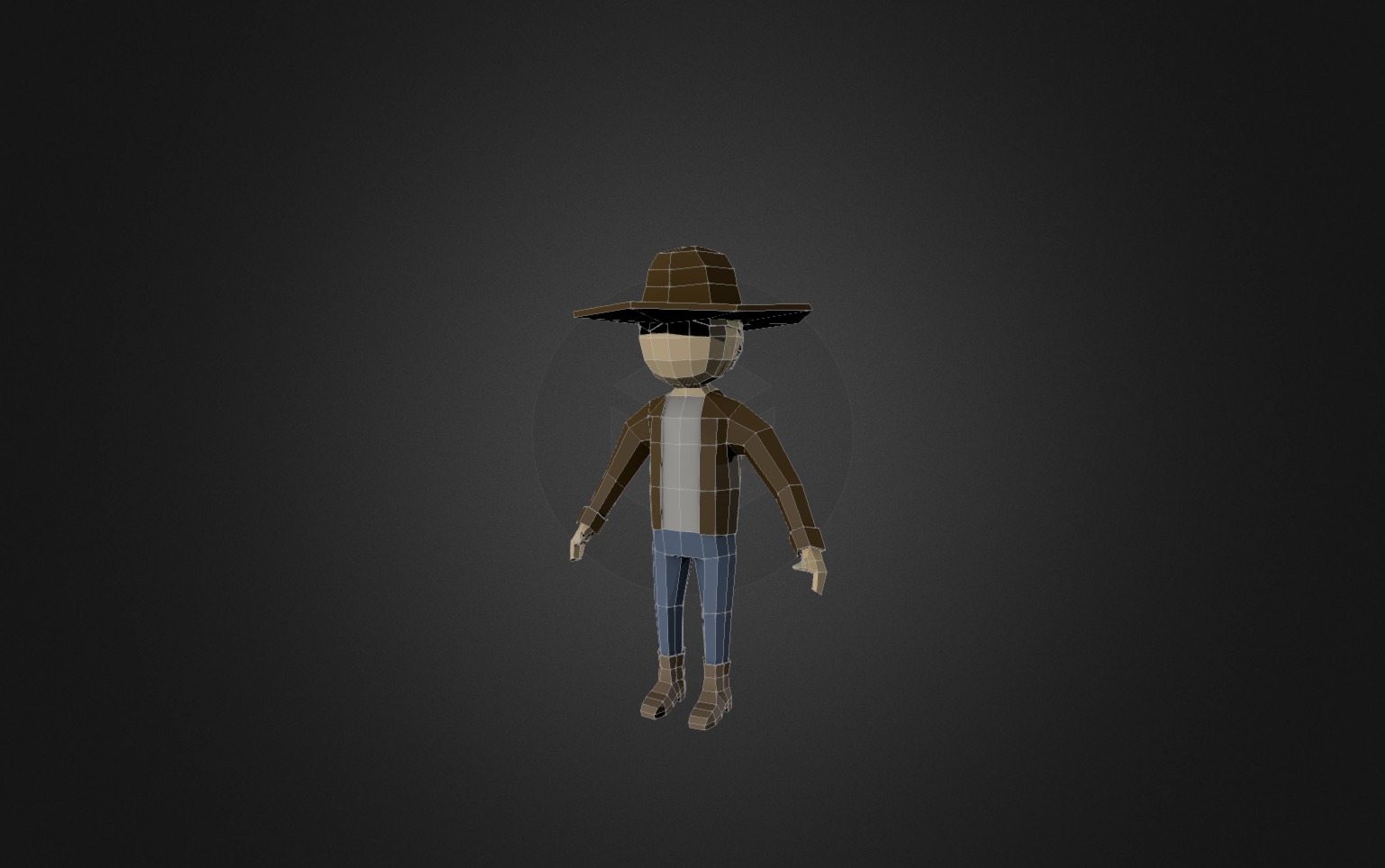 [WIP] Cowboy Low Poly - 3D model by Animakozak (@owleye) [b8a967f ...