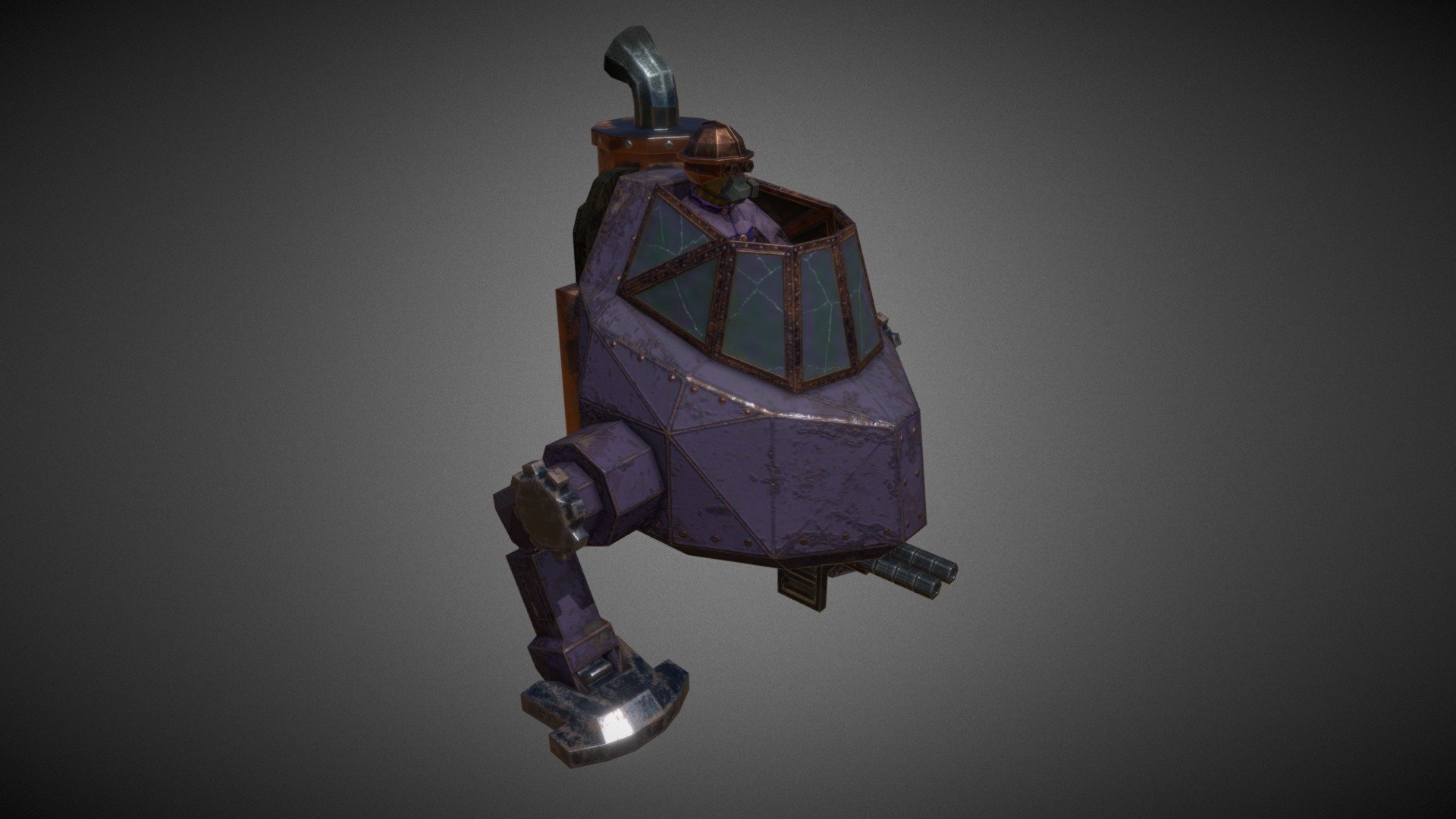 Low-poly style Steam Bot - 3D model by Parik [b8b4e54] - Sketchfab