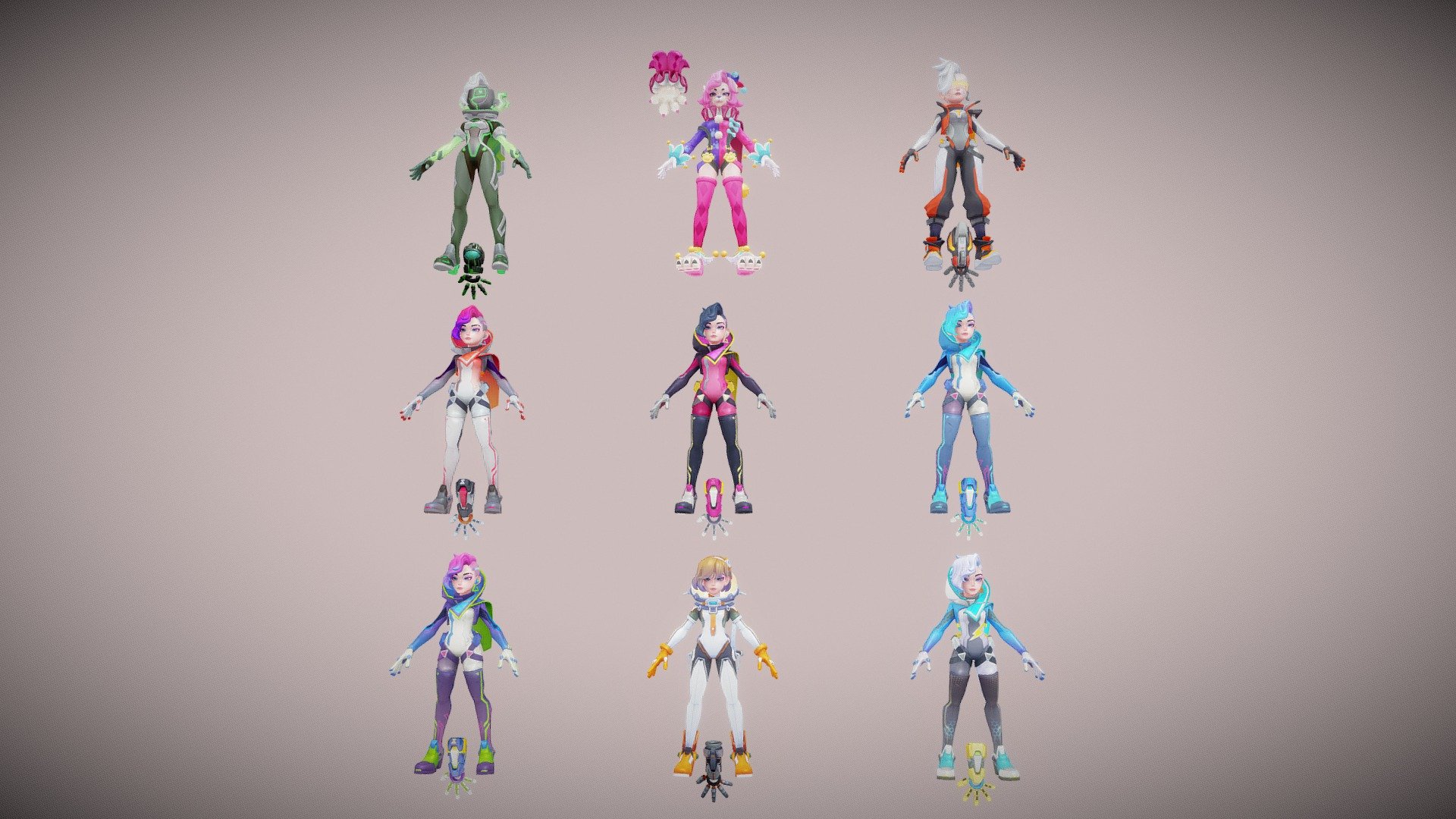 Girl with power suits - Buy Royalty Free 3D model by Luna Studio ...