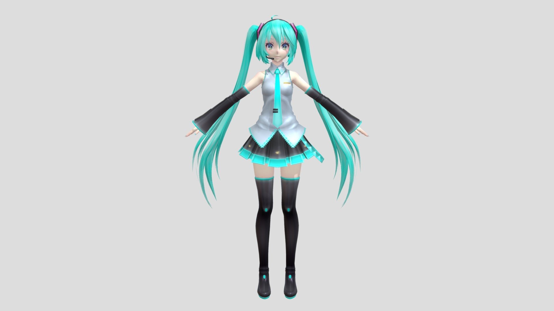 TDA Miku (with bones) - Download Free 3D model by zHairezt [b8c3d6c ...