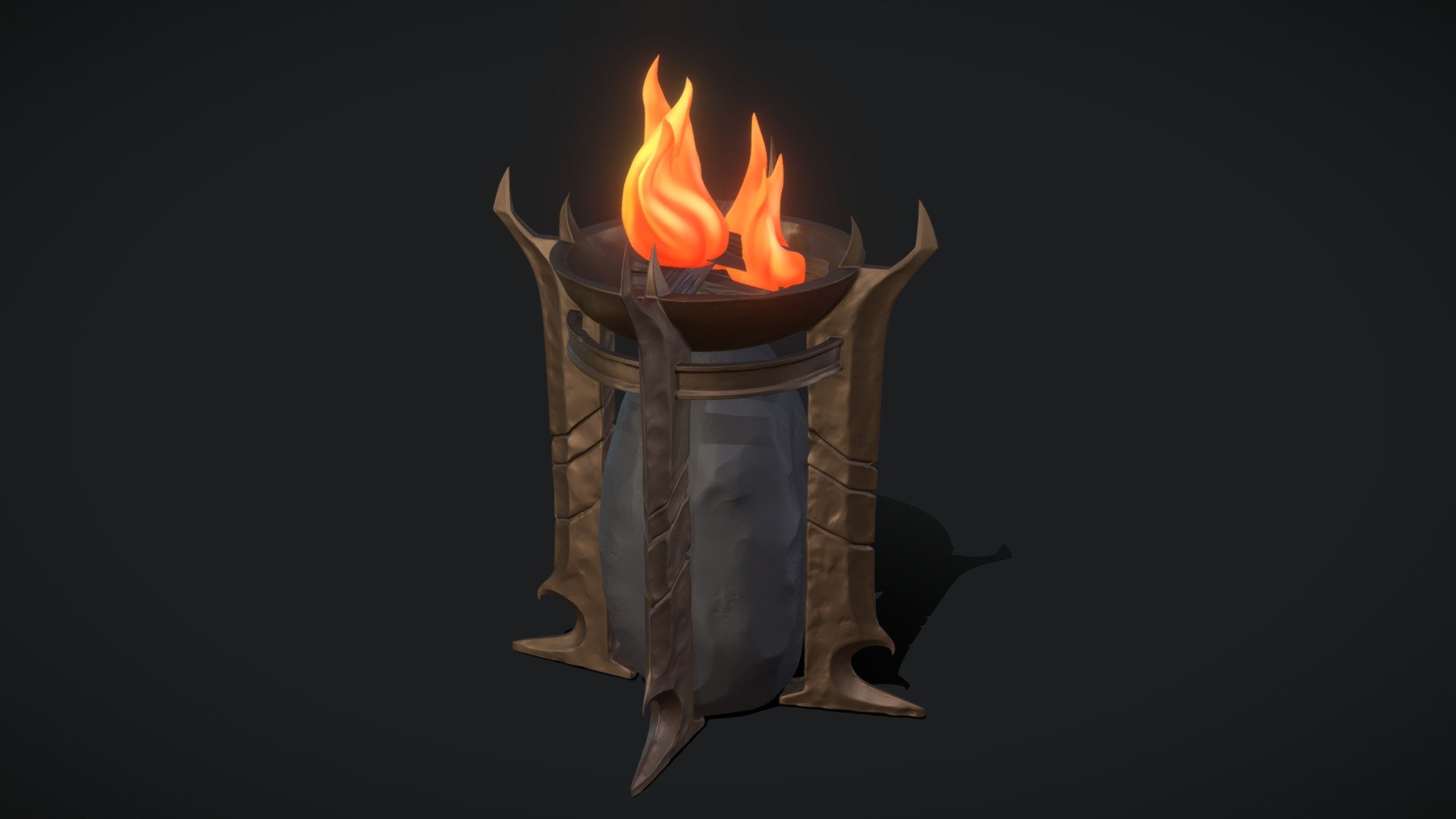 Digital Sculpting Final - Asset 06 - Brazier - 3D model by Jeroen ...