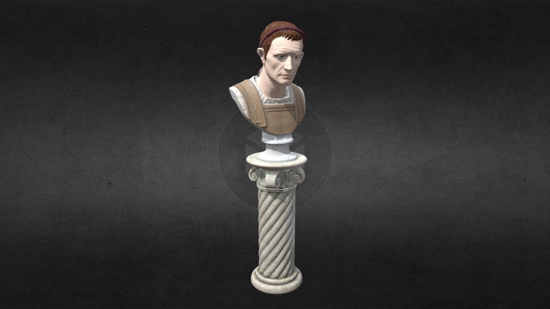 Roman bust (free interpreted polychromy) - 3D model by Julián Moyano Di ...