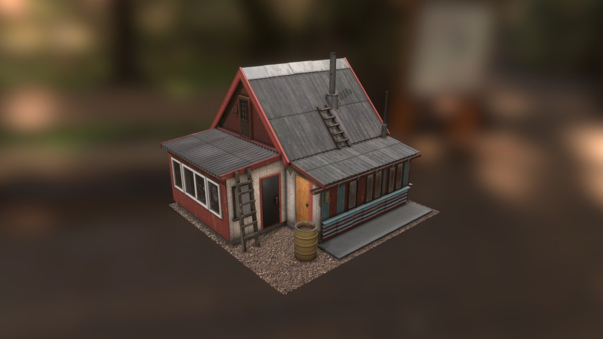 Soviet summer cottage (Dacha) - Download Free 3D model by SlagPerch 3D ...