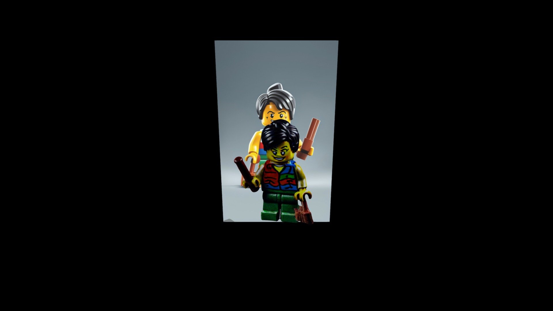 lego man with a hammer and a colorful shirt on, - Download Free 3D ...
