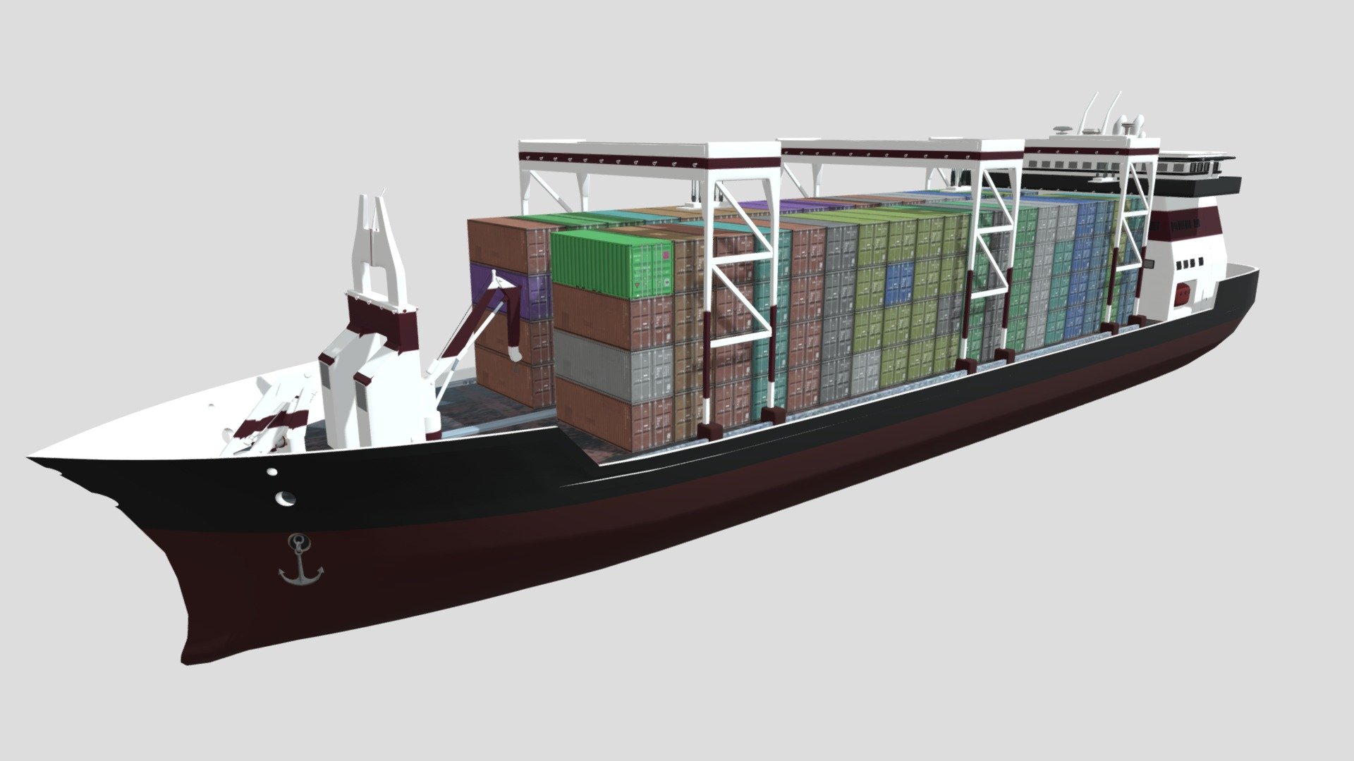 Cargo Ship 010 - Download Free 3D model by gogiart (@agt14032013) [b8d4999] - Sketchfab