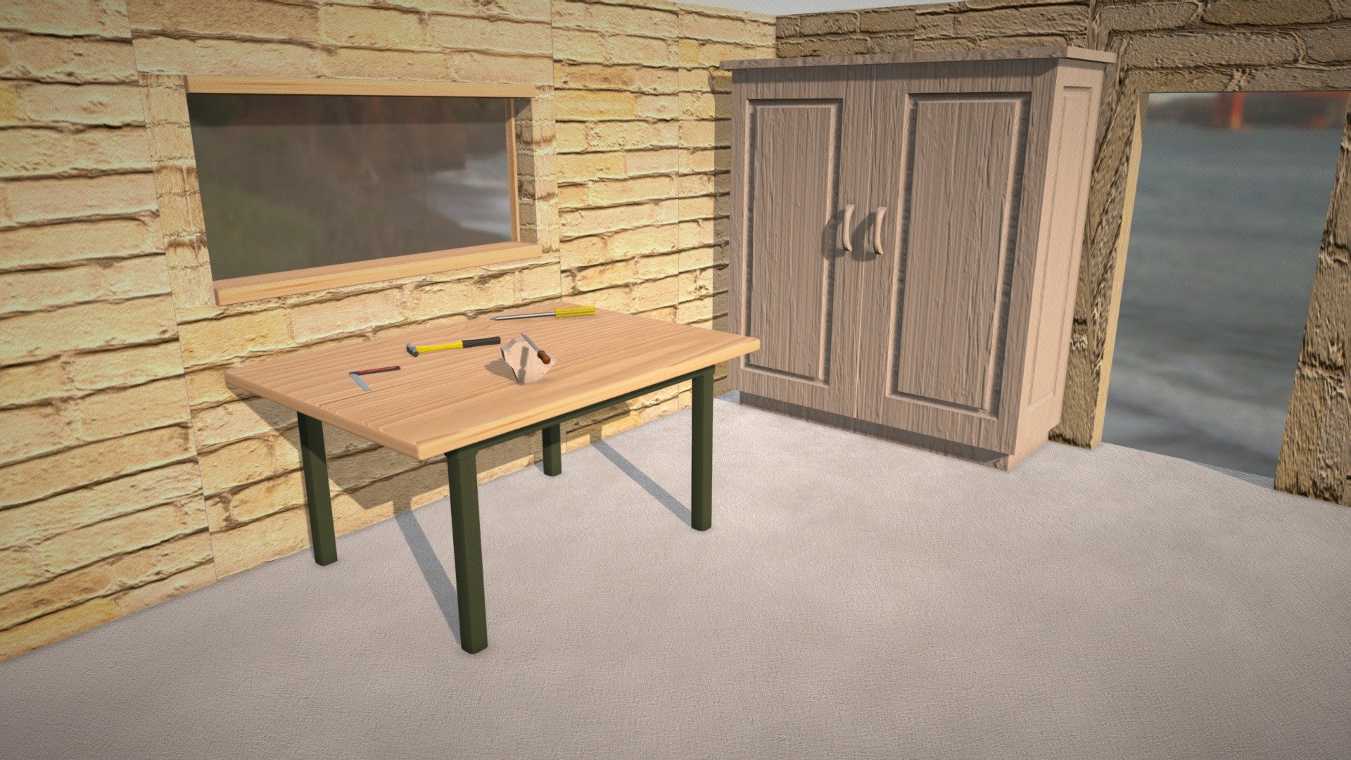 Workshop in Garage - 3D model by hughen.flint [b8d8a5d] - Sketchfab