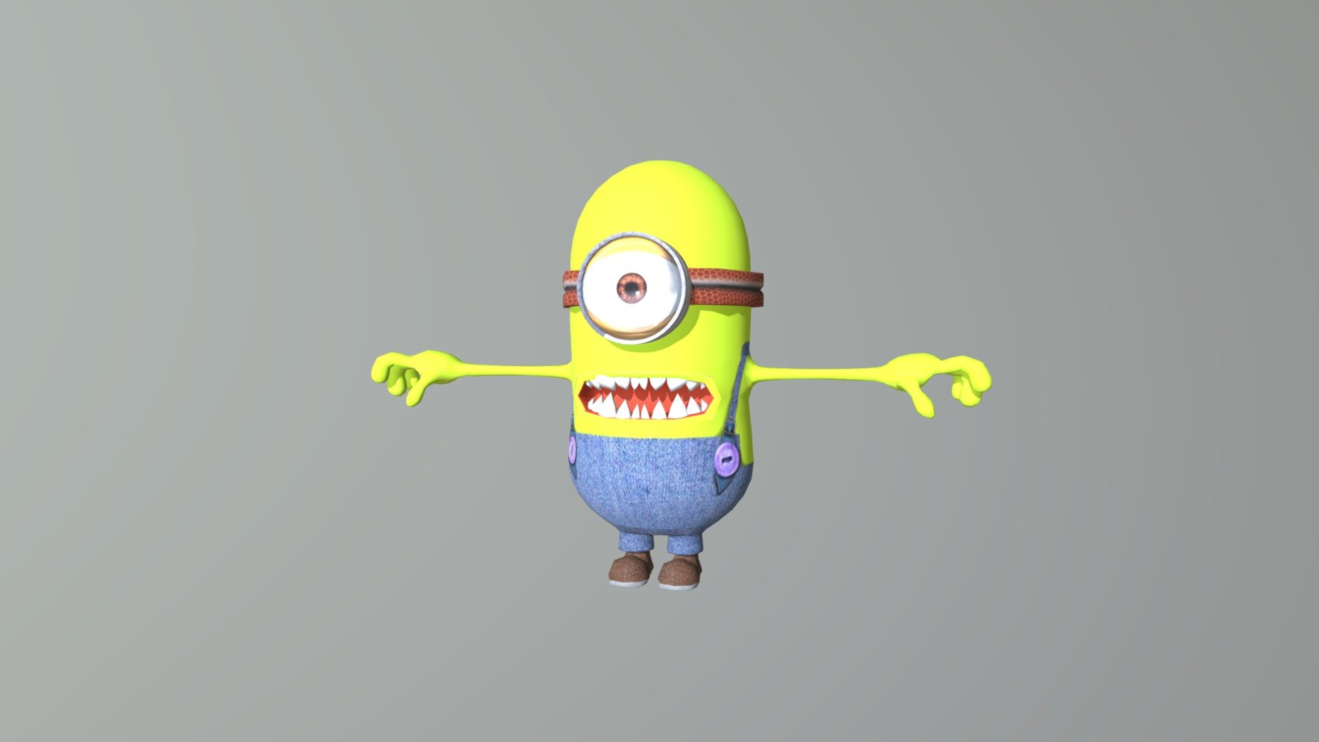 Minion1 (one eye) - 3D model by denluck [b8deb5f] - Sketchfab