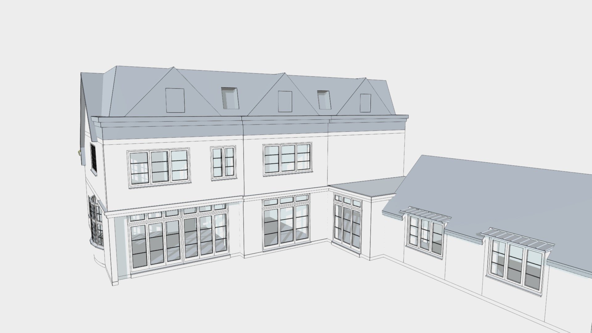 gable with parapet - 3D model by fretwells [b8df56d] - Sketchfab