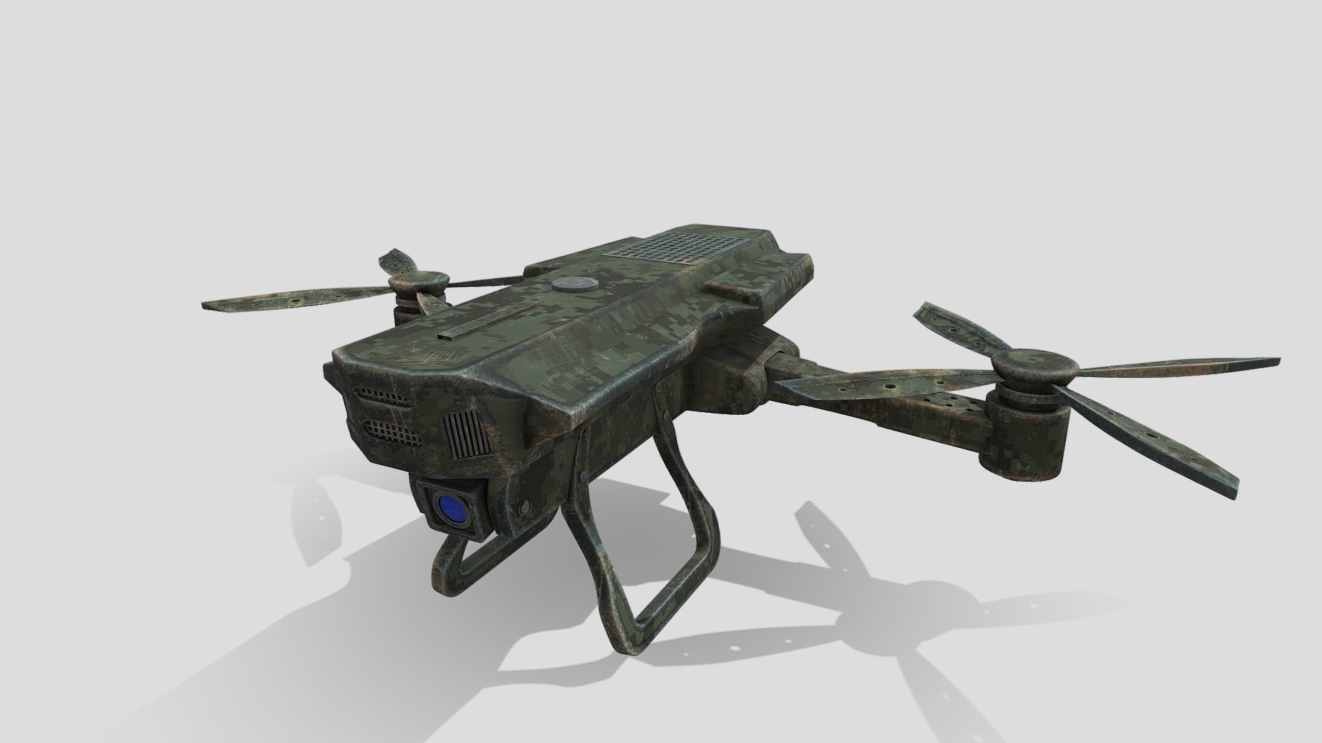 Detailed military Drone with pbr materials - 3D model by Olexandr ...