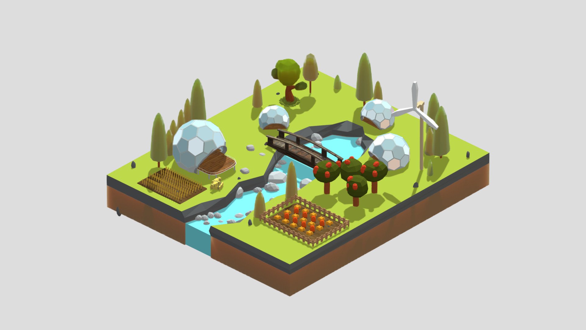 Natural Sustenance (Isometric Landscape Render) - 3D model by Soap69420 ...