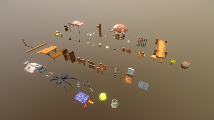 Assests 3D models - Sketchfab
