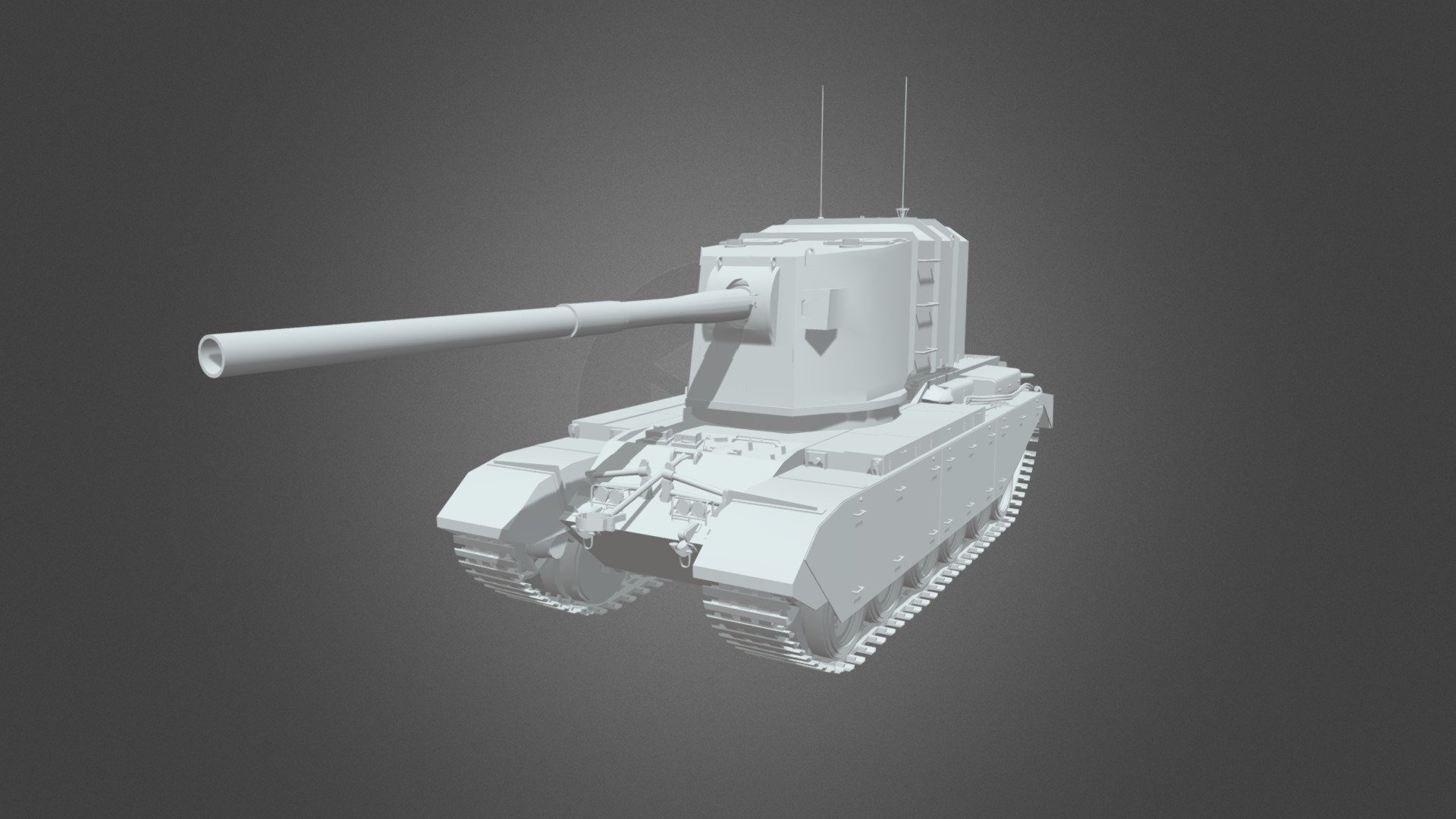 FV4005 Stage II - 3D model by DIWAD [b8e58f0] - Sketchfab