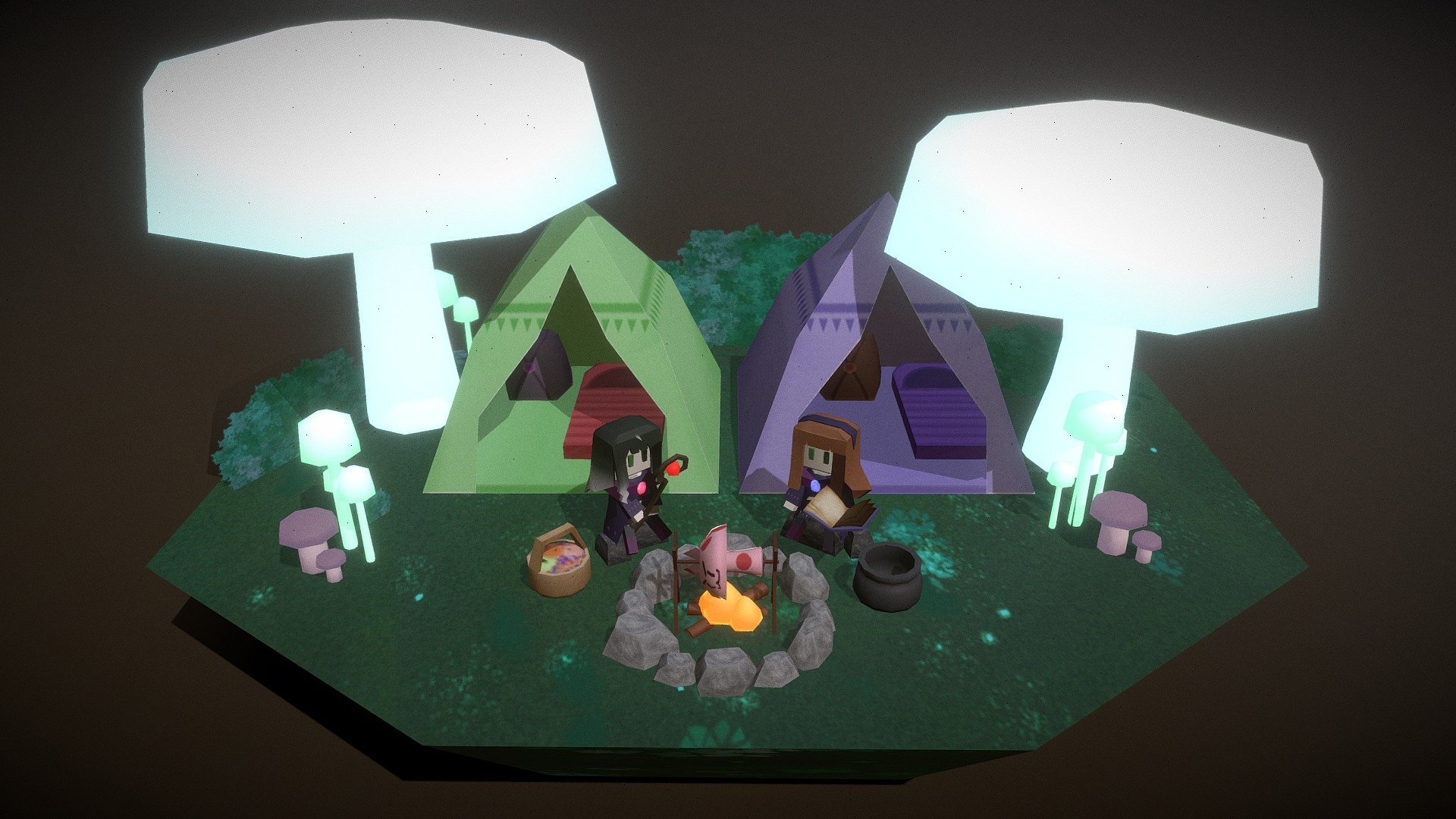 Camping Night - 3D model by a111082011 [b8e592c] - Sketchfab