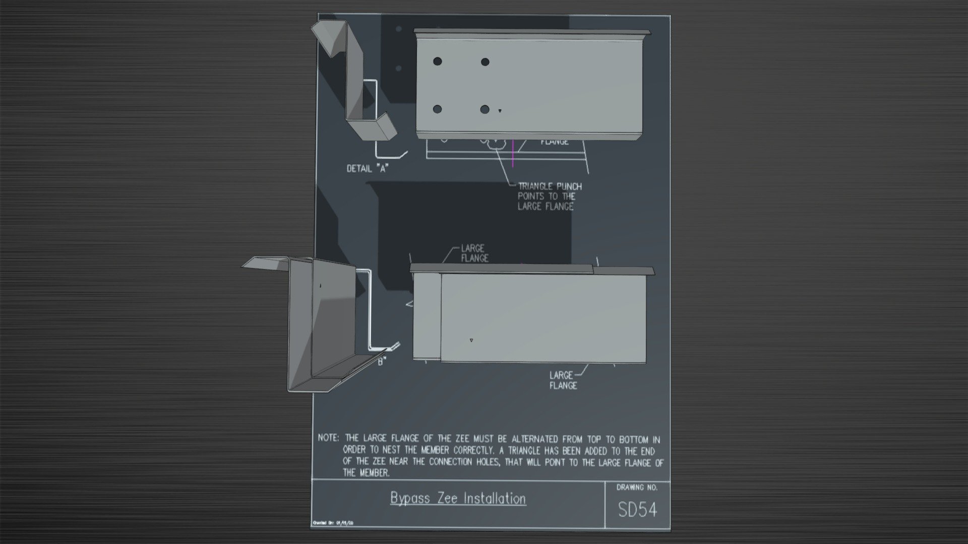 SD54 Detail Drawing - 3D model by Great Western Building Systems ...