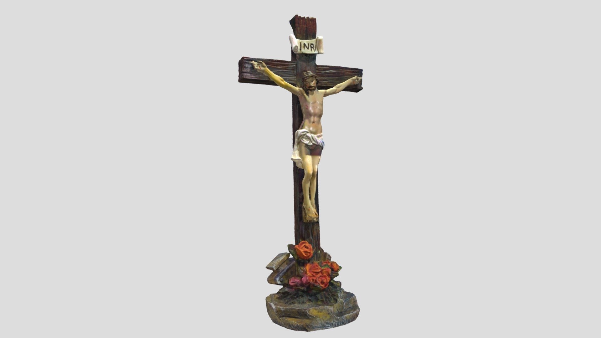 Crucifix Jesus on a Cross Statue - 3D model by Aberdeen City Libraries ...