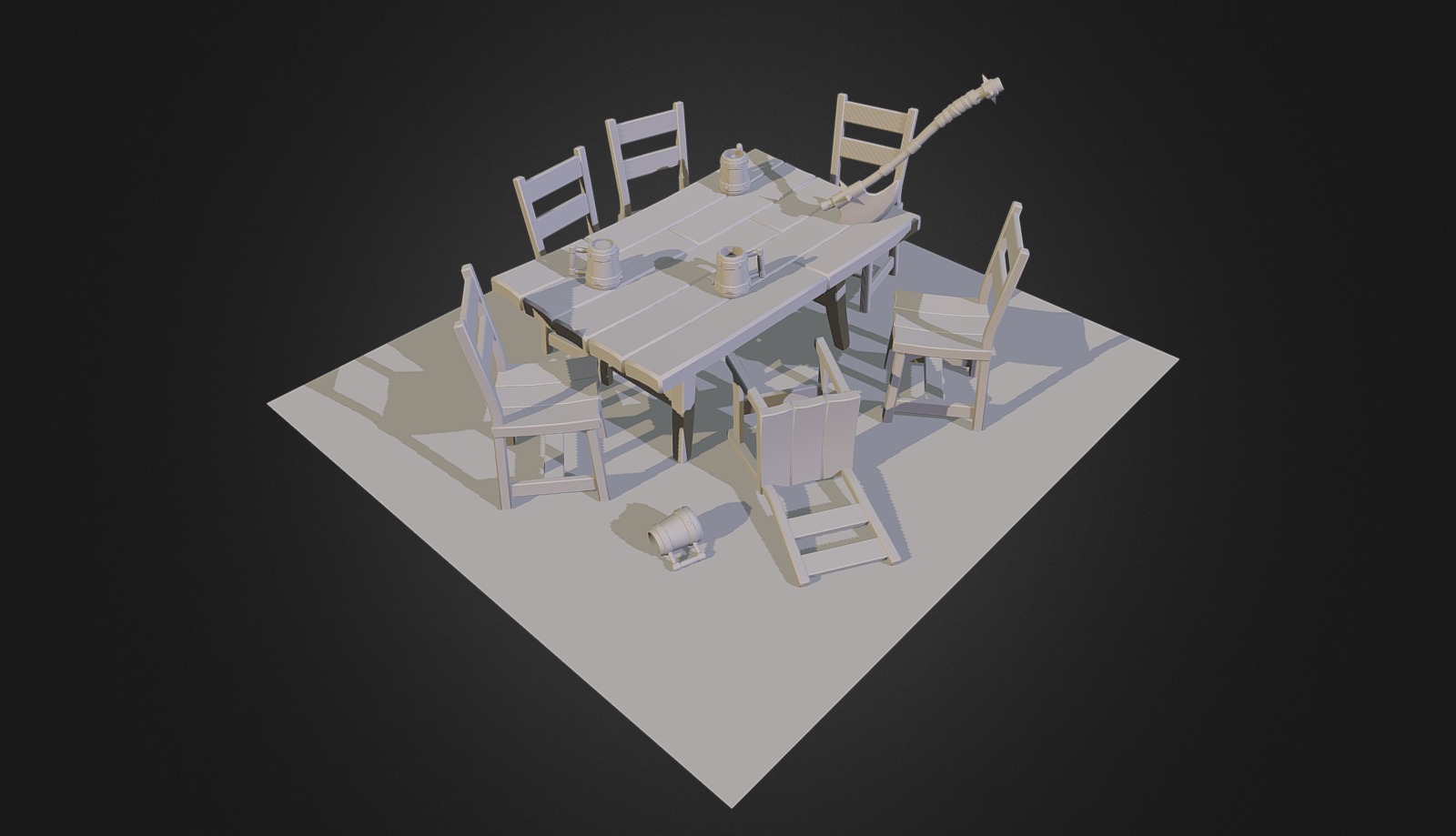 Low Poly Bar Fight Scene - 3D model by mediocre.kate [b8f086c] - Sketchfab