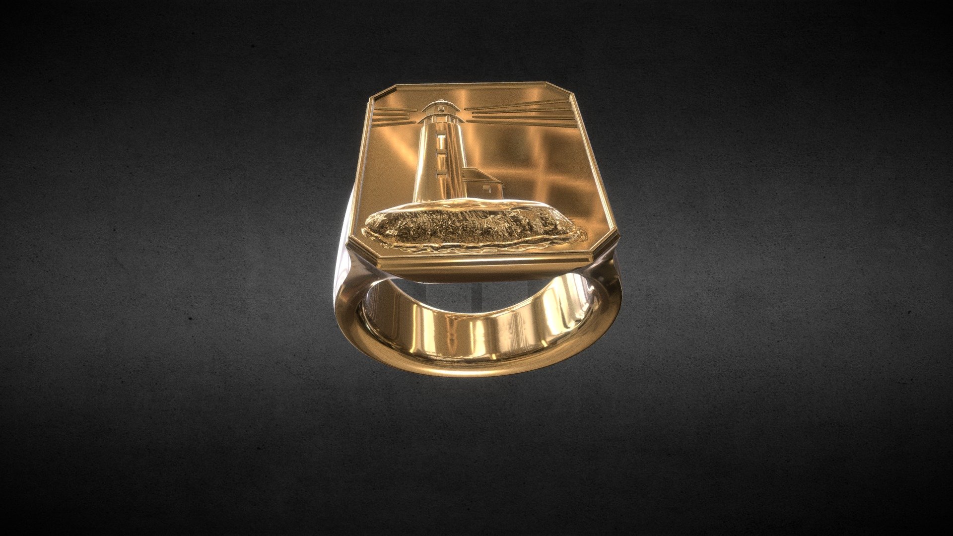 Lighthouse Signet Ring - 3D model by Joel Wagner (@eyephoriadesign ...