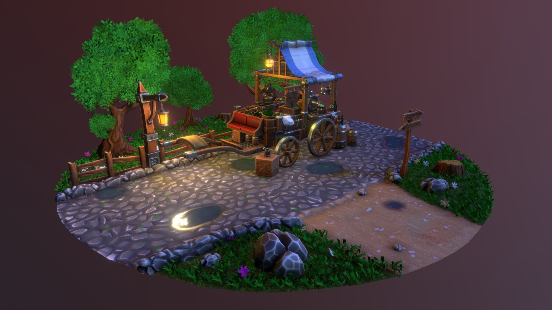 Stylized Wagon - 3D model by onix.unity [b8f2497] - Sketchfab