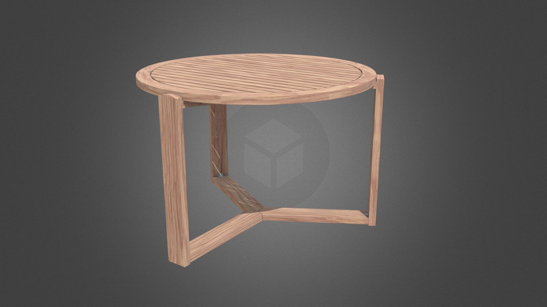 Coffee Table - Natural Oak Wood - 3D model by matteocrl [b8f353e] - Sketchfab