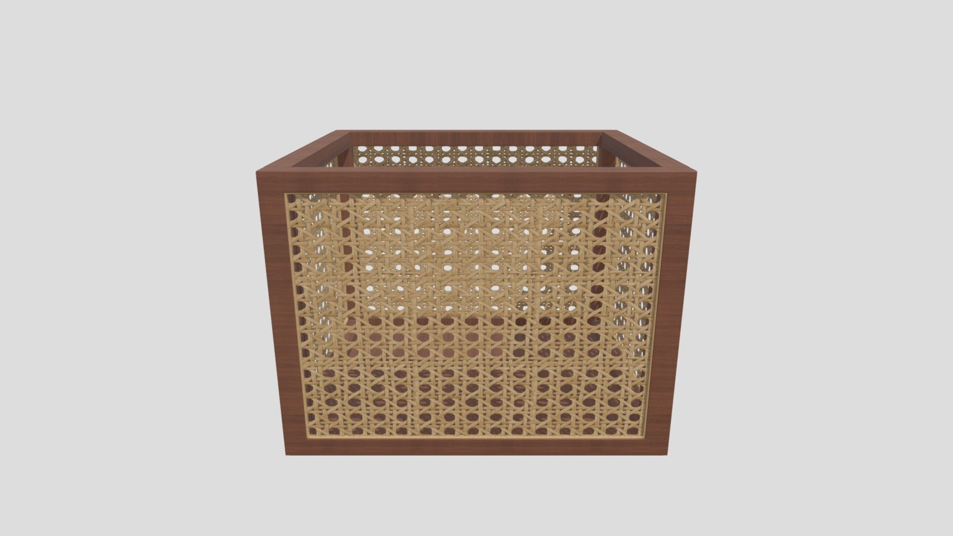 Rattan storage basket Brown - Buy Royalty Free 3D model by ...
