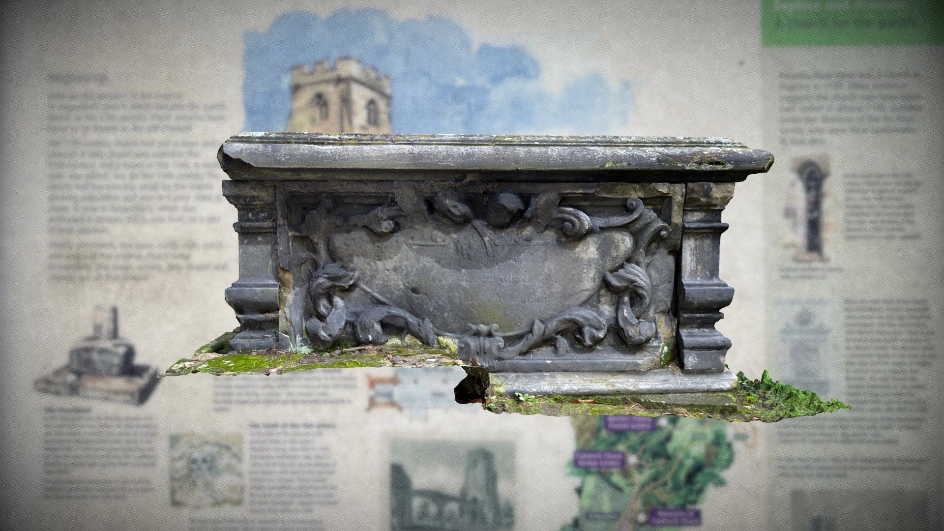 Old Chancel Rugeley 17th Century Chest Tomb - Download Free 3D model by ...