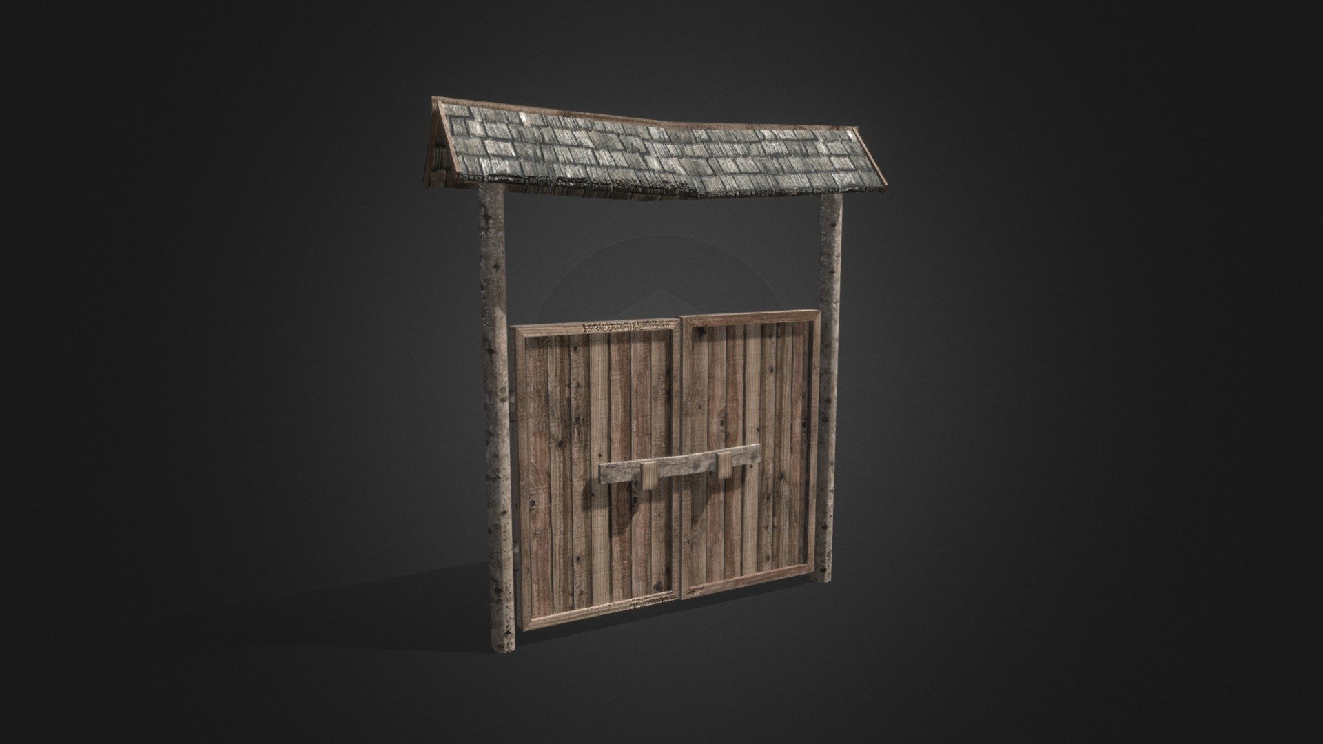 Wooden gate - Download Free 3D model by adam127 [b8fa672] - Sketchfab