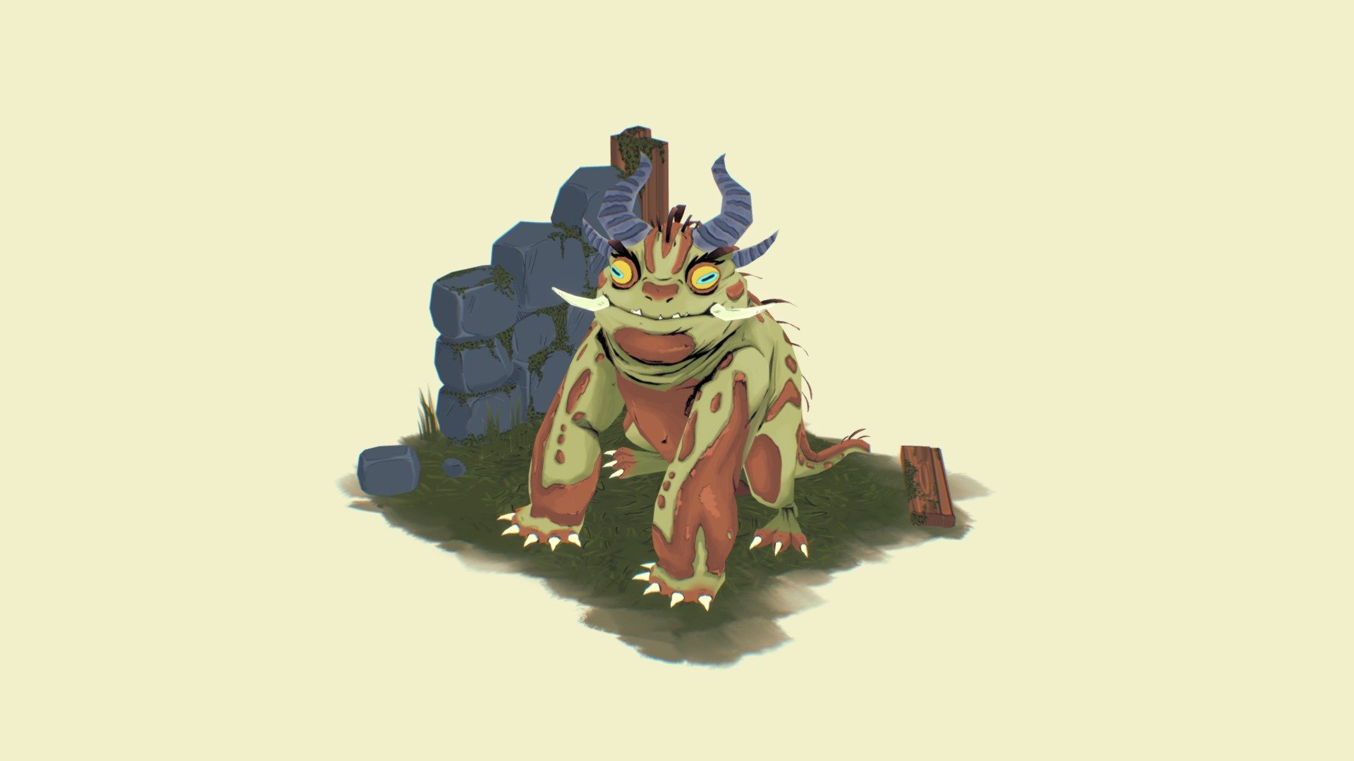 Critical Role: Devil Toad - 3D model by megcurdy [b8ff114] - Sketchfab