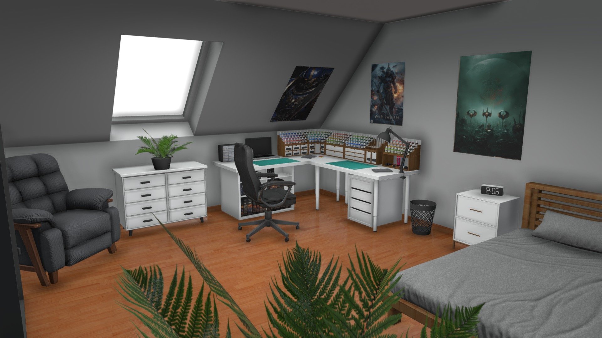 Warhammer Painting Studio Bedroom - 3D model by Zeps3D [b901856 ...