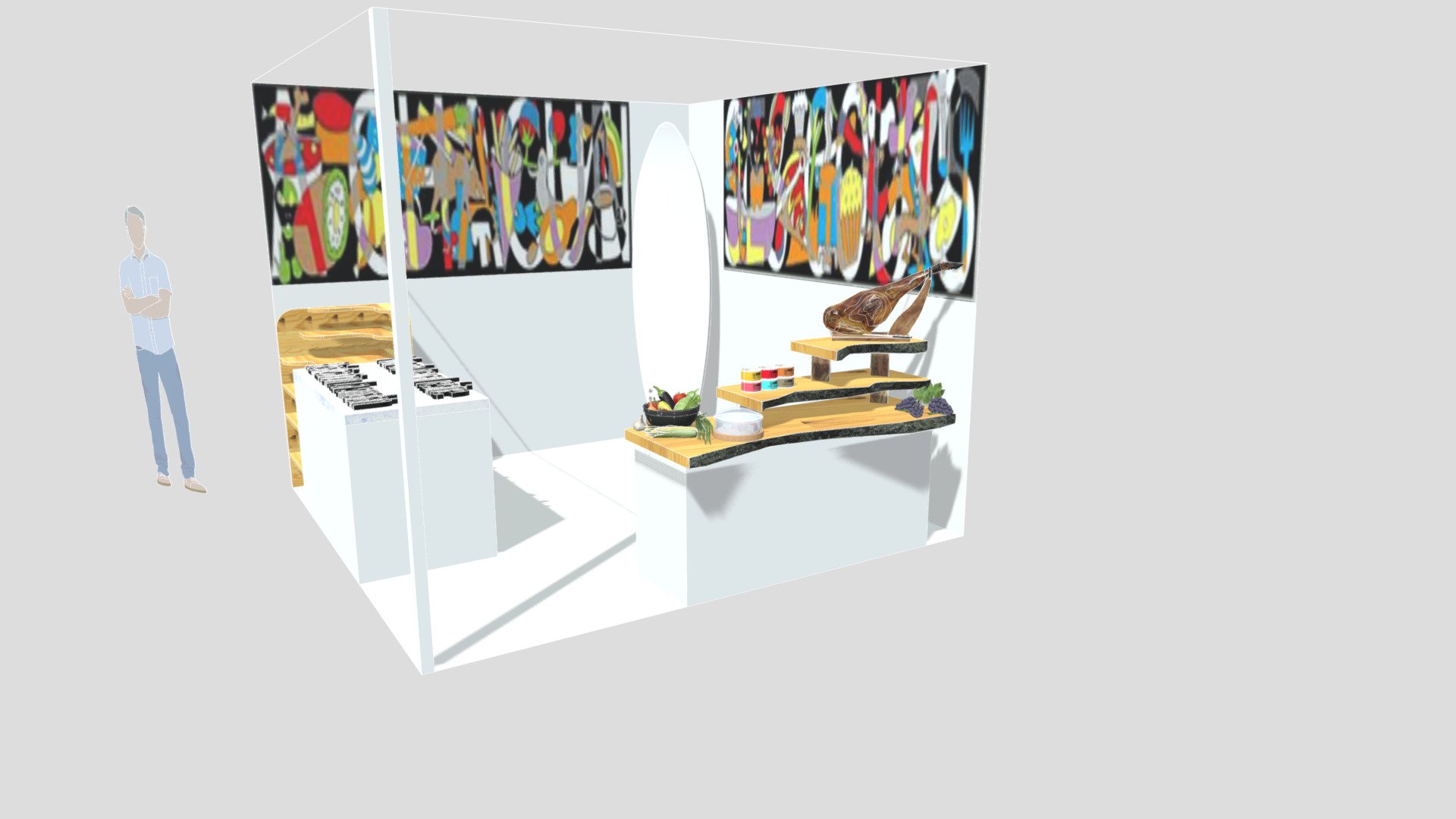 STAND PARCOURS DU GOUT - 3D model by fabrice.r [b901984] - Sketchfab