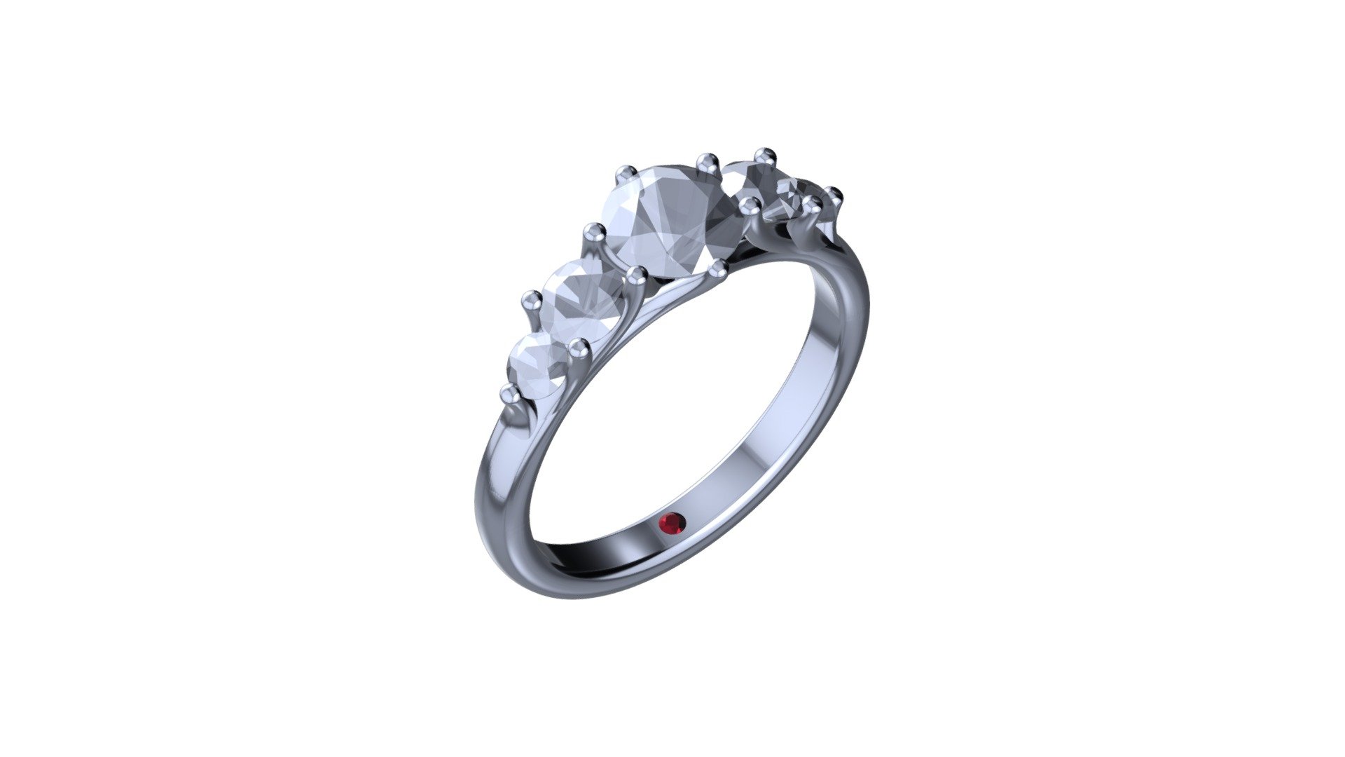 5 stone ring - 3D model by taylorandhart [b905b88] - Sketchfab