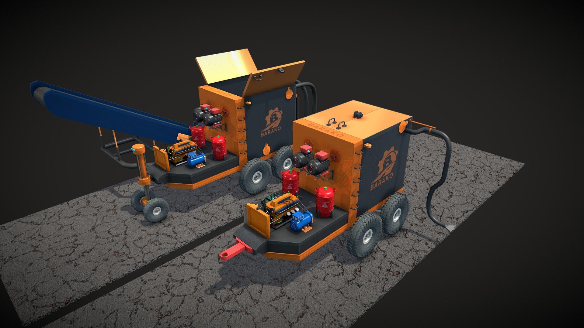 Sweeper Machine - 3D model by FarshadGhorbannezhad (@FarshadGH ...