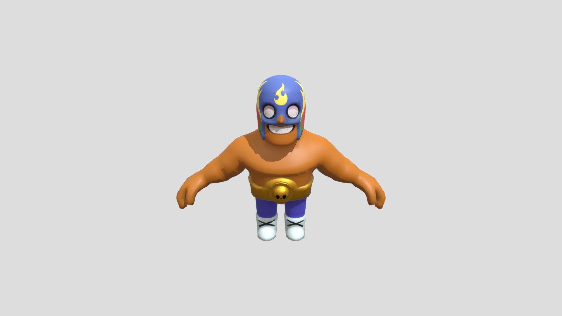 Louchador(Old El Primo) With Bones - For Renders - Download Free 3D ...