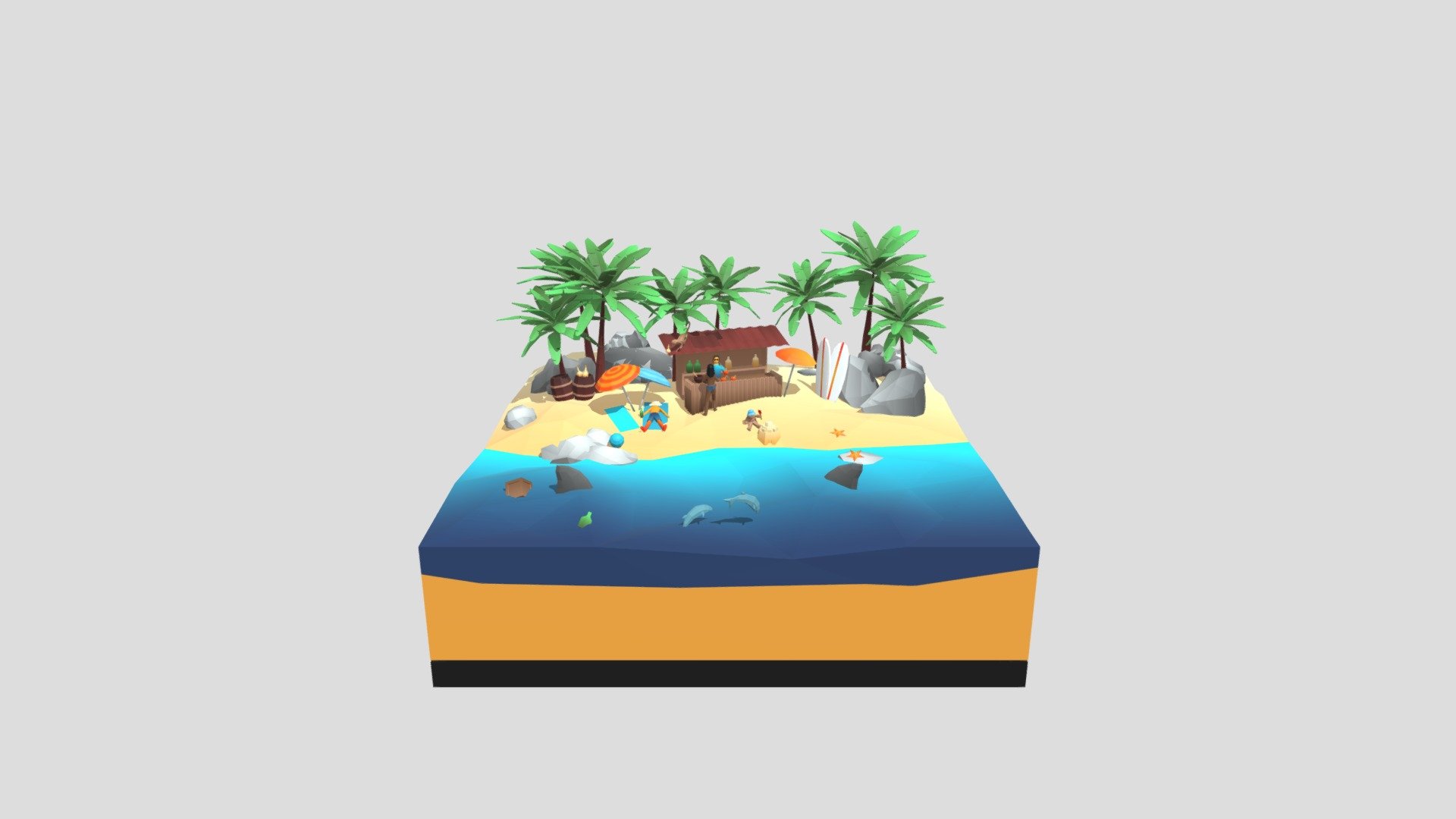Diorama_ Beach - 3D model by Tiny Forge (@tinyforge) [b90c67e] - Sketchfab