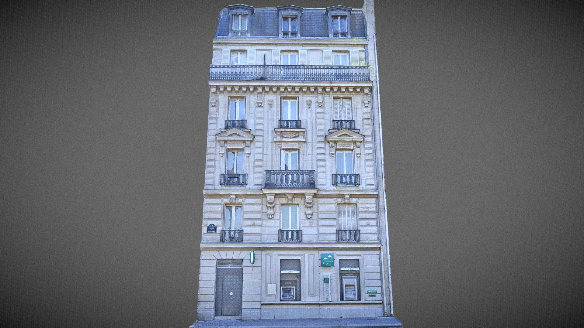 Paris building facade 01 - Buy Royalty Free 3D model by 3DSCANFR (sdrn ...