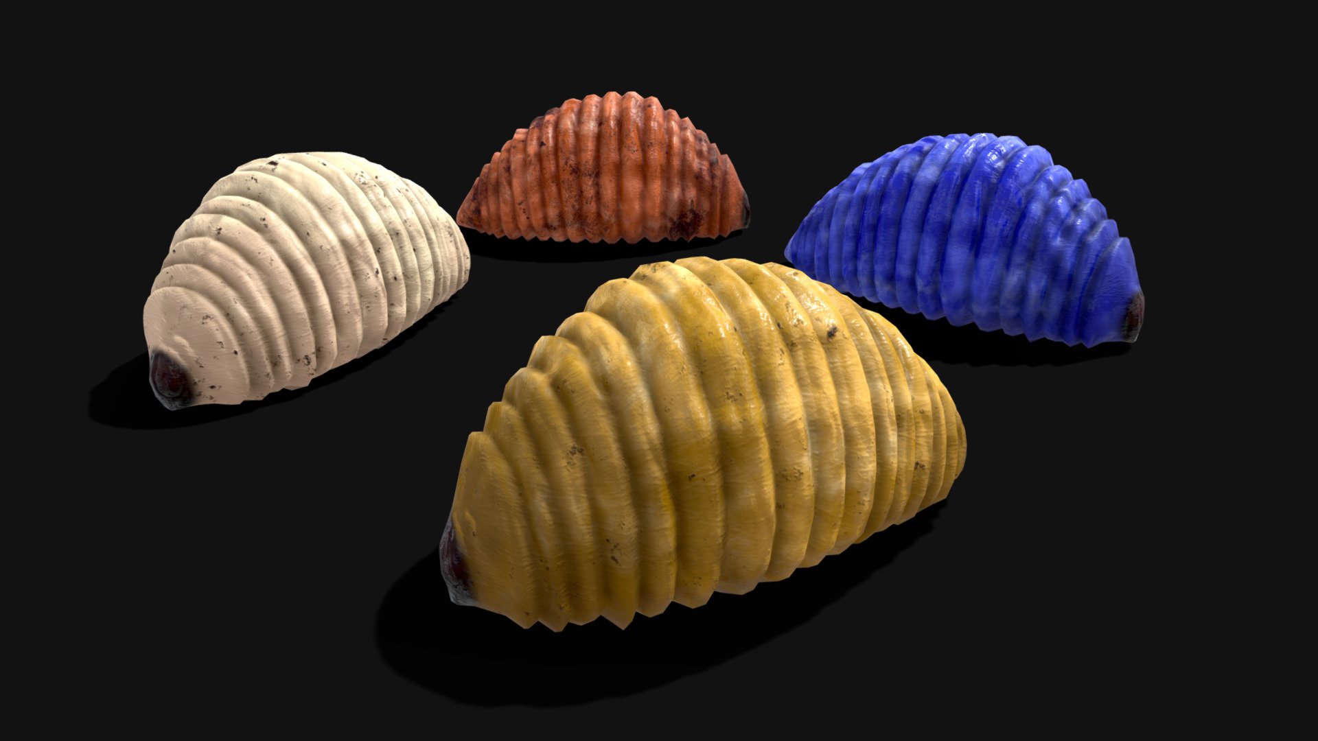Realistic Small Fat worms 4 in 1 (Gameready) - Buy Royalty Free 3D ...