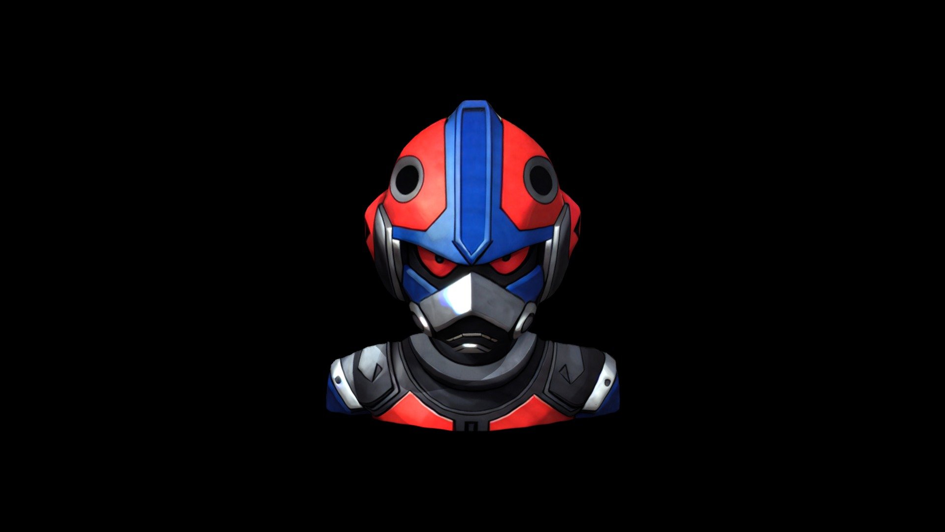 Helmet Mask Robot Cartoon 1174 - Download Free 3D model by klrxyz ...