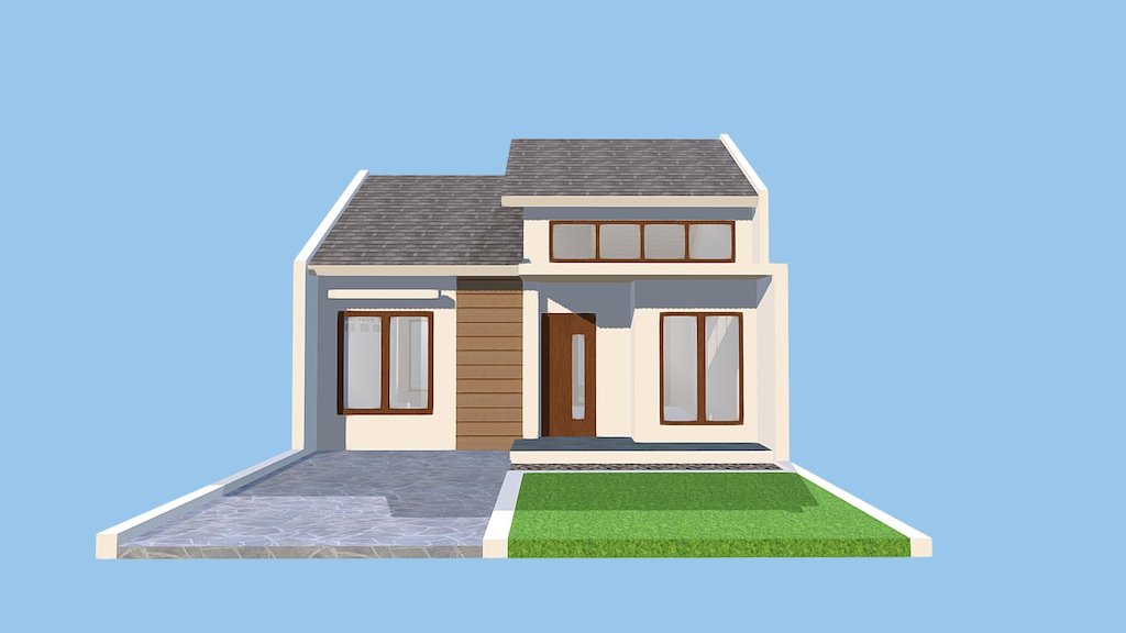 Sample Rumah Sederhana Minimalis Type54 - 3D model by RB123 ...