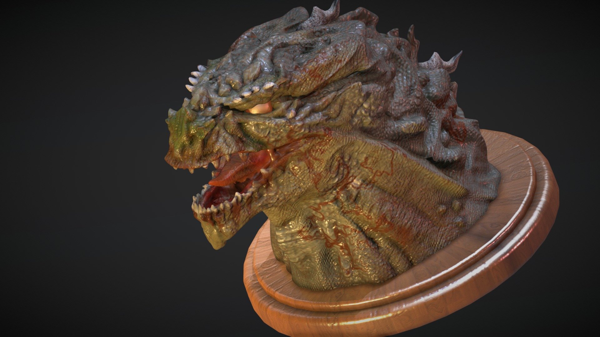Monster Zilla - FREE (old head sculpt) - Download Free 3D model by ...