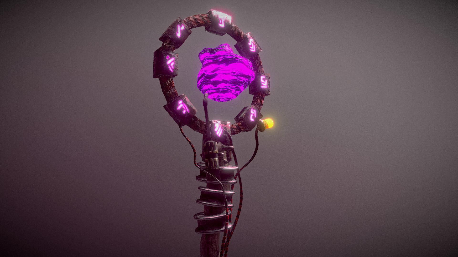 Purple Matter Wizard Staff - 3D model by iceboxX708 [b91b54f] - Sketchfab